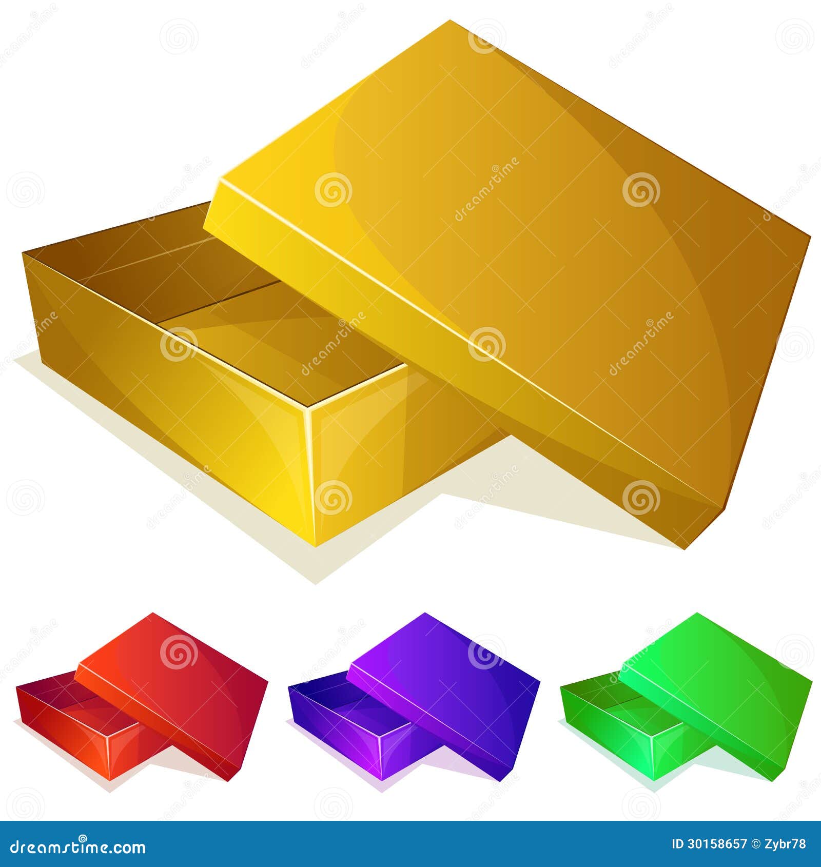 Empty yellow box stock vector. Illustration of thin, blank - 30158657