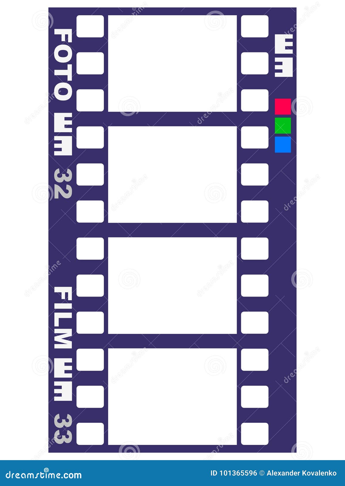 Empty film frames stock illustration. Illustration of background ...