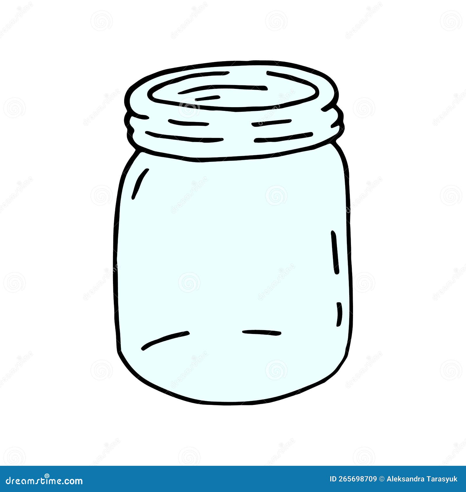 Vector Illustration of Empty Jar. Doodle Style Stock Vector ...