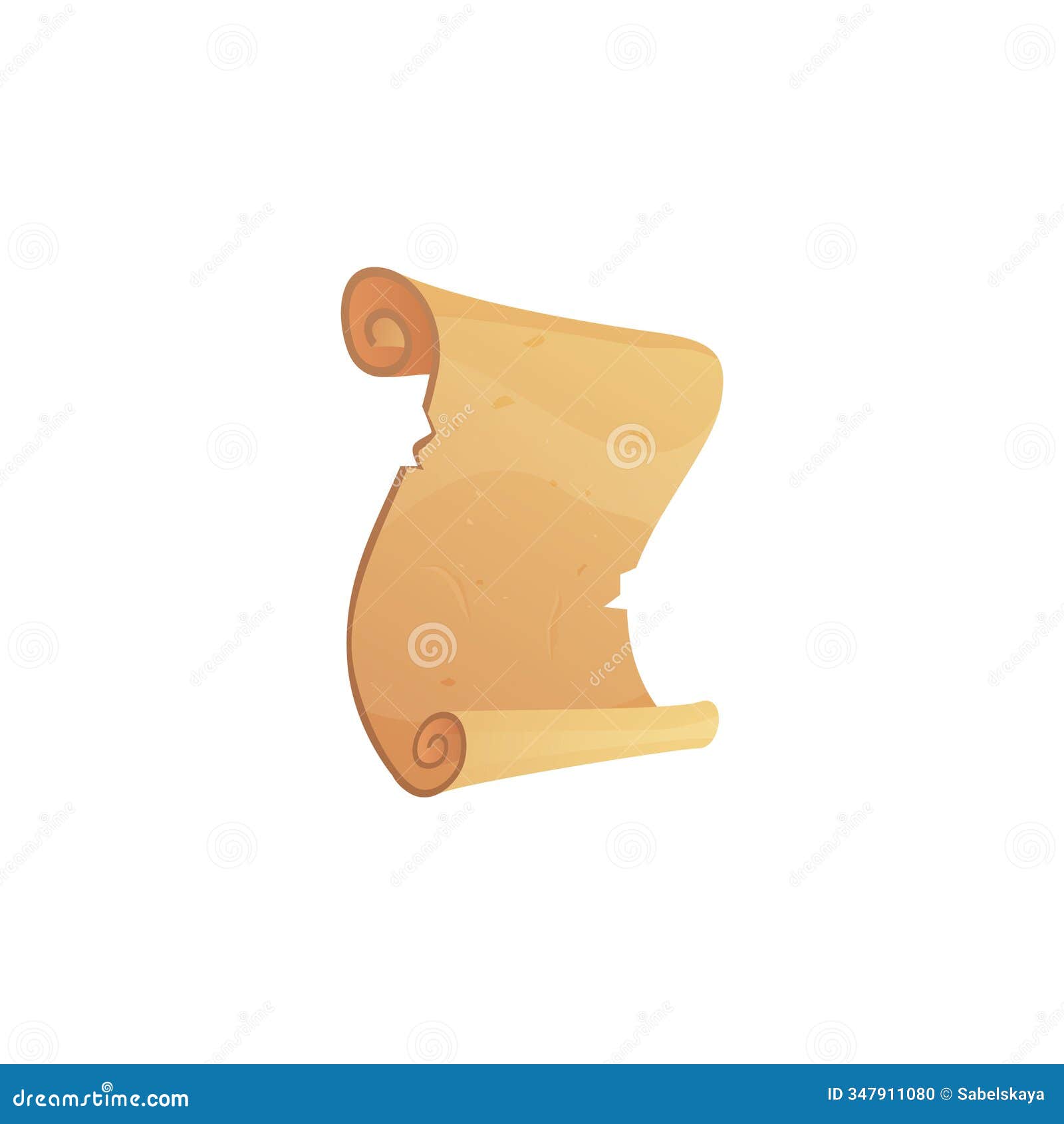 Vector Illustration of Empty Old Parchment for Game Interface. Stock ...