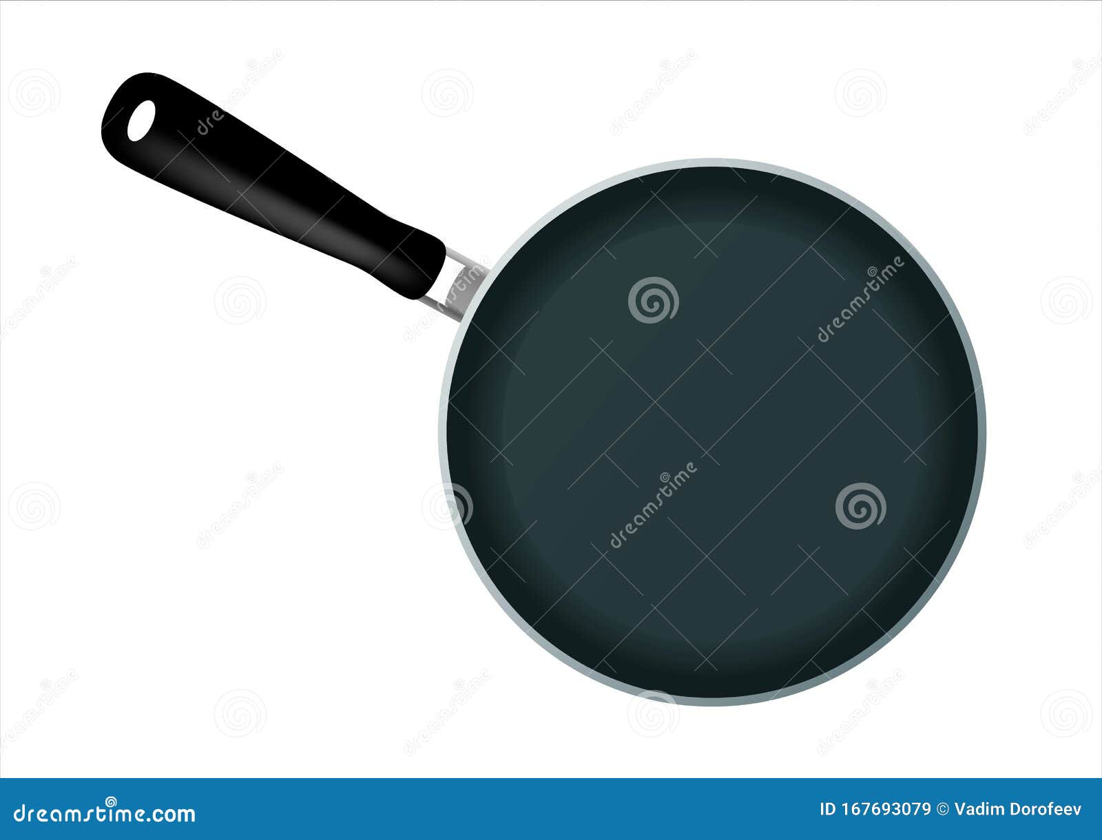 Vector Illustration of an Empty Pan in a Realistic Manner. Stock Vector ...