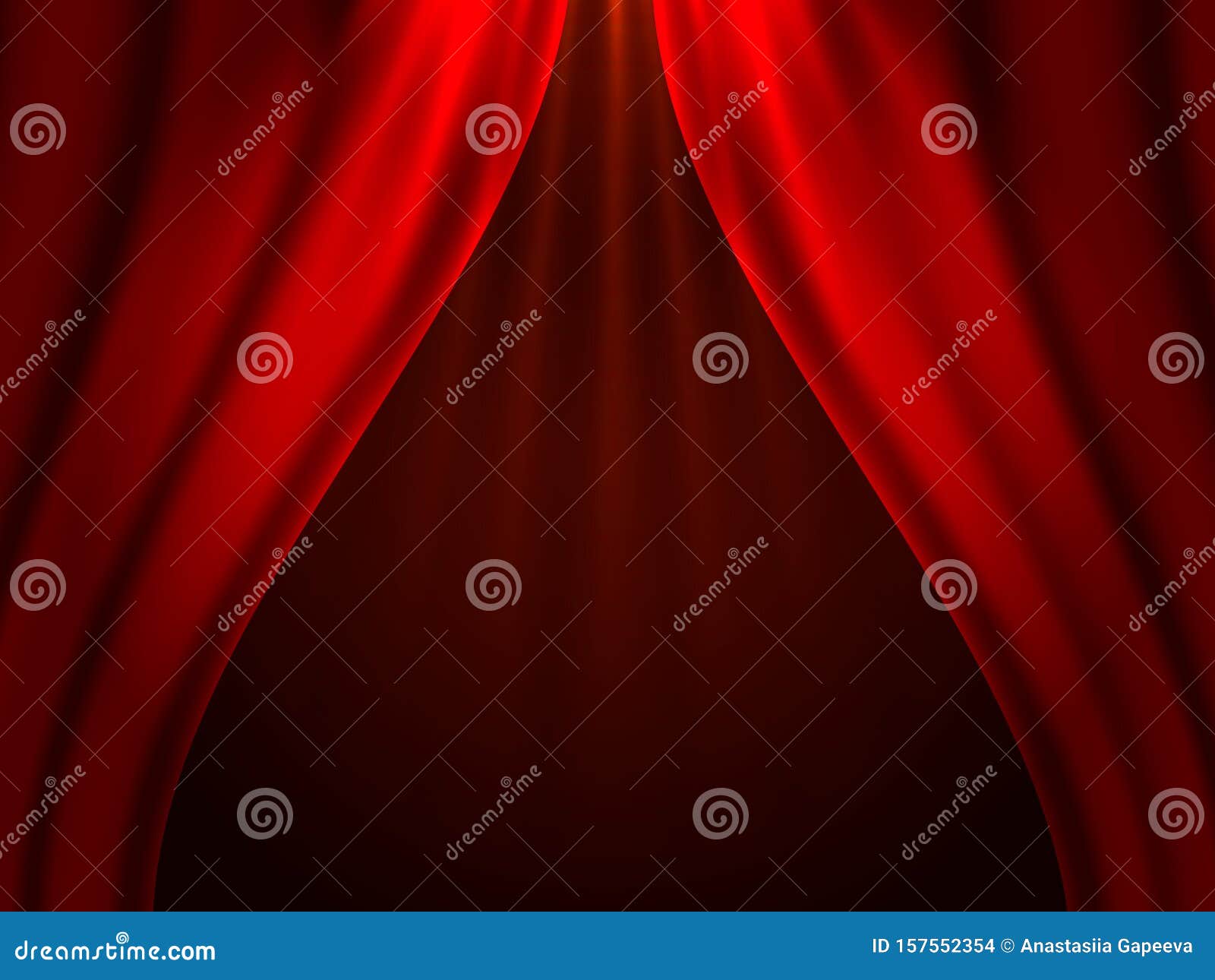 Opened Curtains On Black Background Royalty-Free Stock Photography ...
