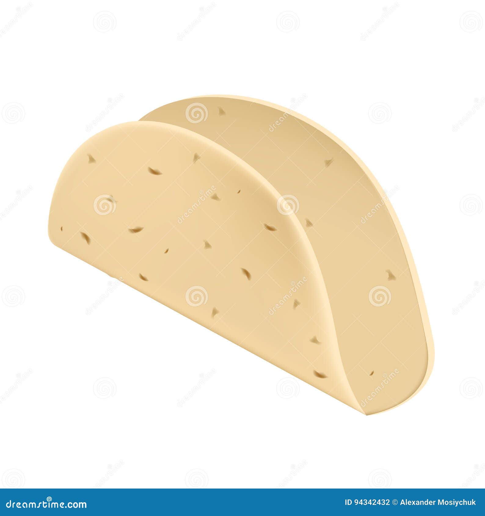 Vector Illustration of Empty Tortilla for Tacos Stock Vector ...