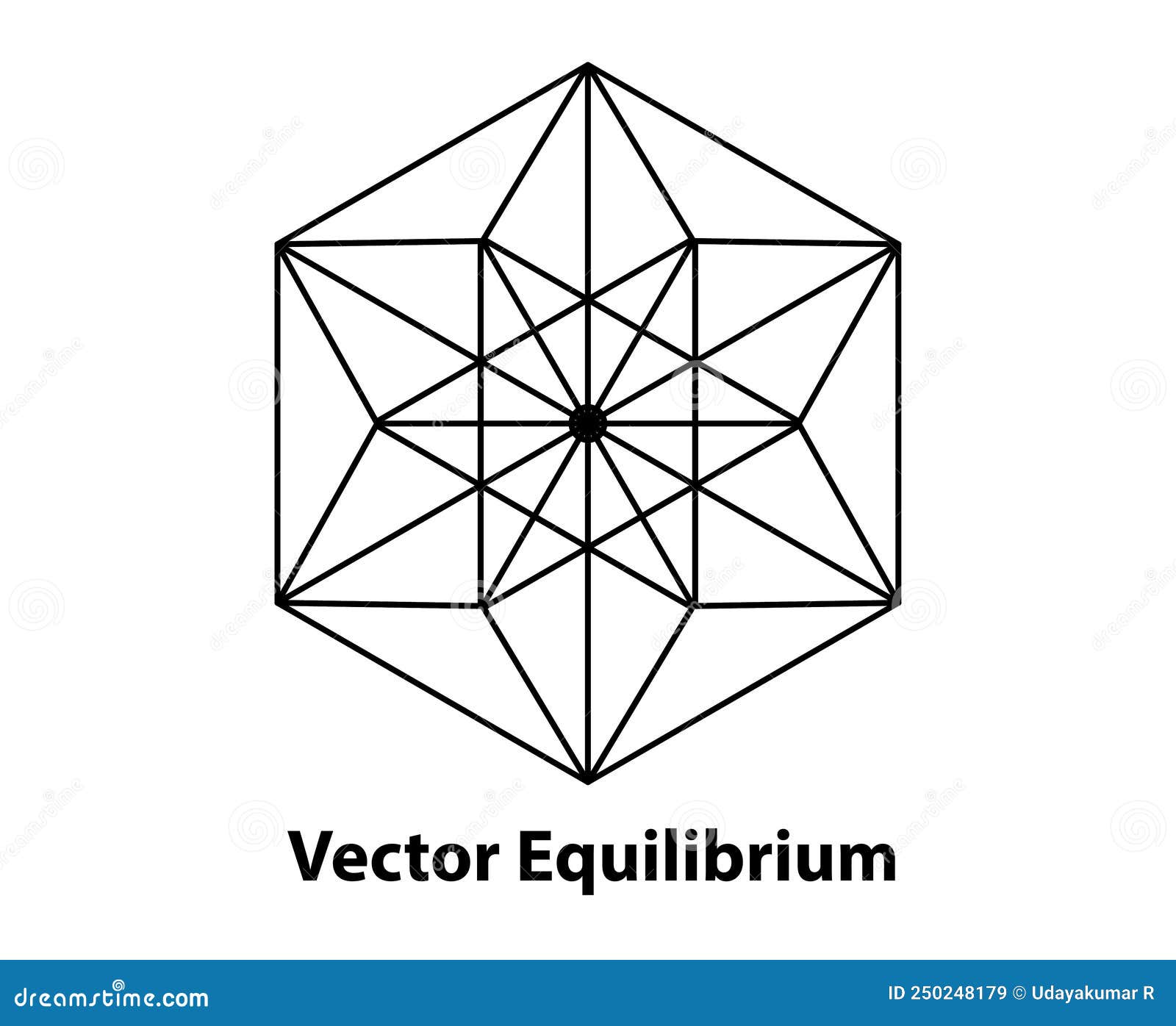 Vector Equilibrium Symbol Isolated On White Background. Sacred Geometry ...