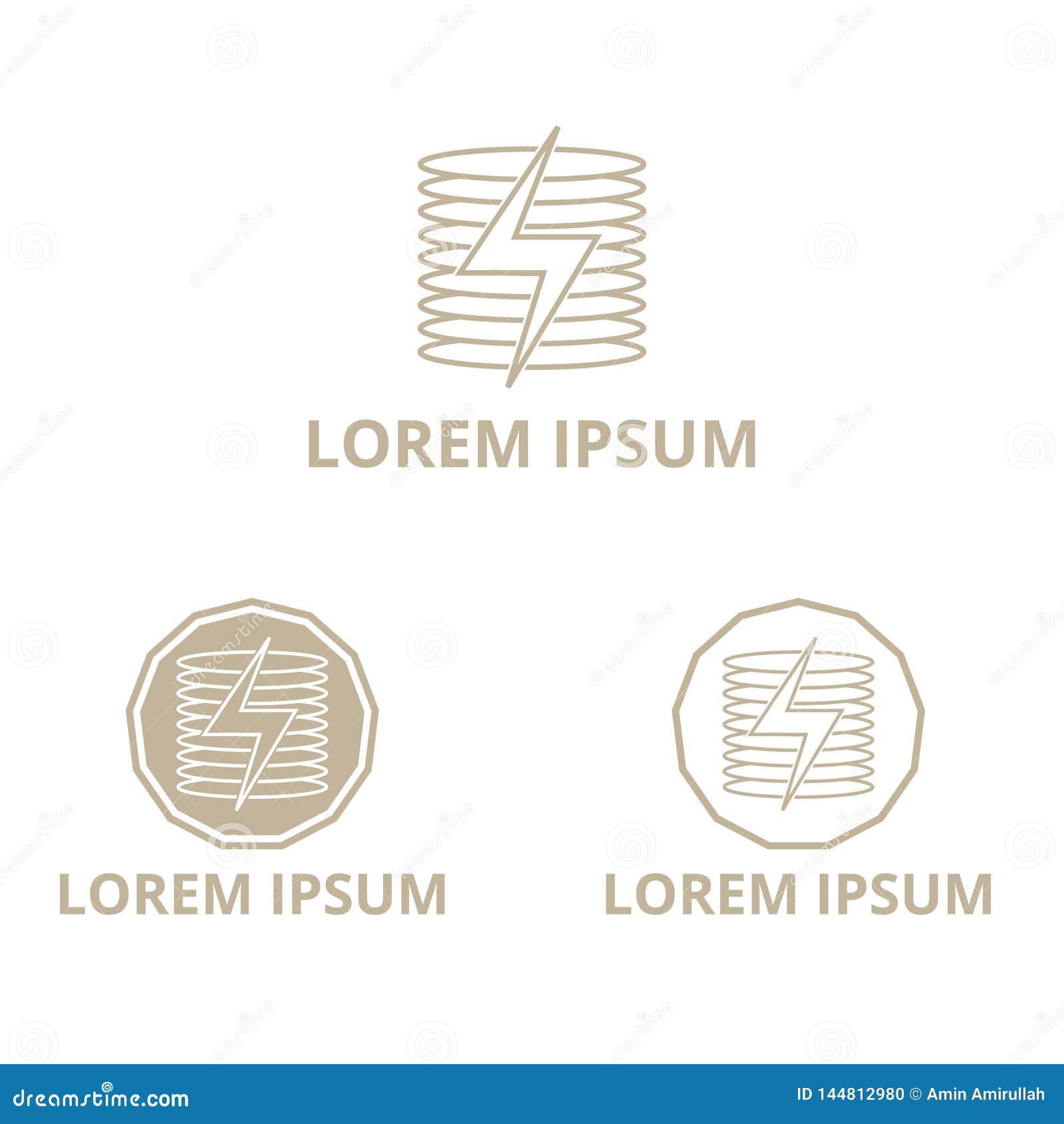 Vector Illustration of an Energy Company Logo with Several Circles ...