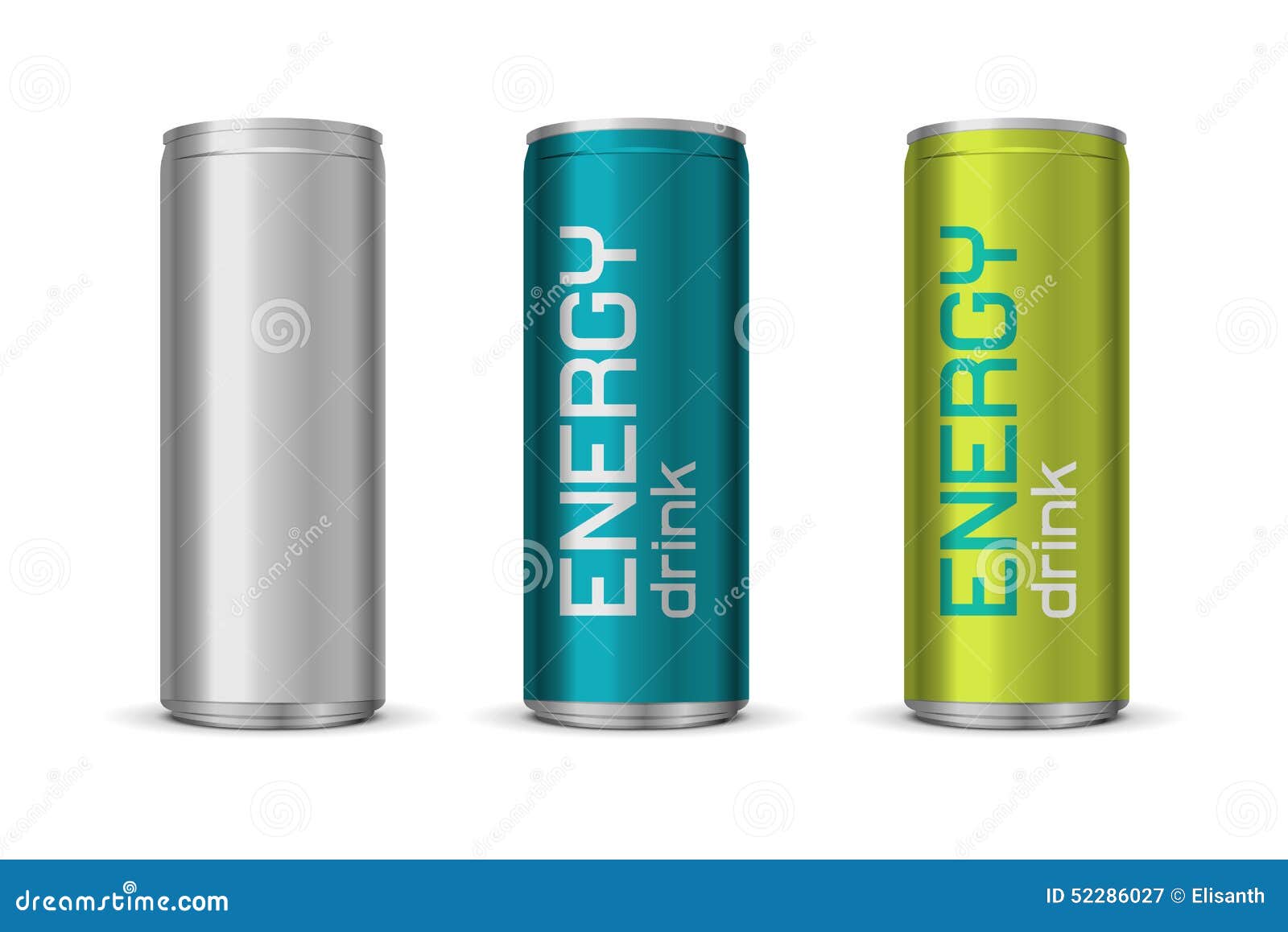 Vector Illustration of Energy Drink Cans Stock Vector - Illustration of ...