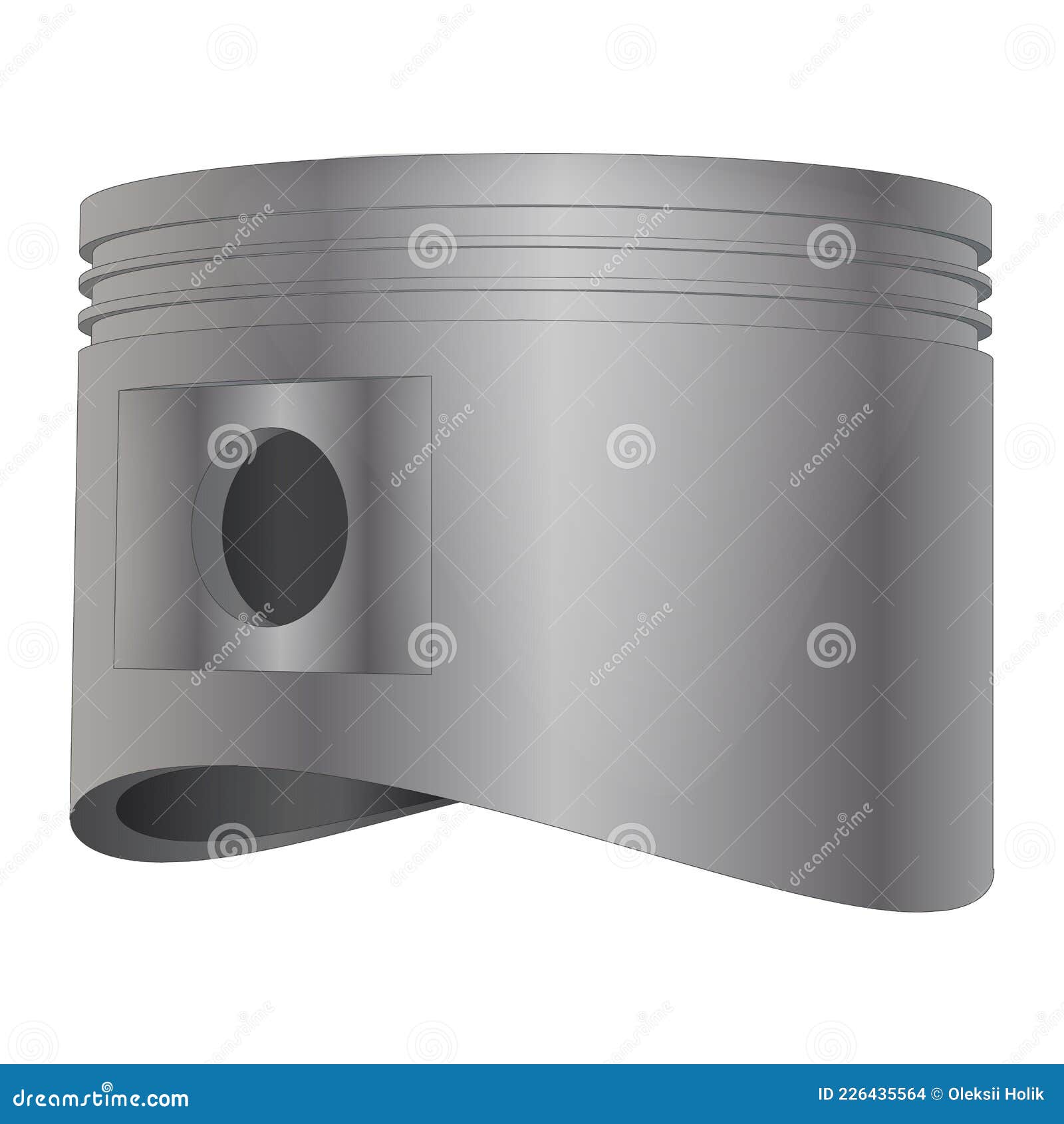 Vector Illustration of Engine Piston Stock Vector - Illustration of ...
