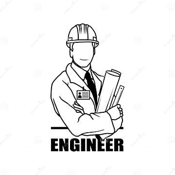 Vector Illustration Engineer Man. Engineer Man Logo Stock Vector ...