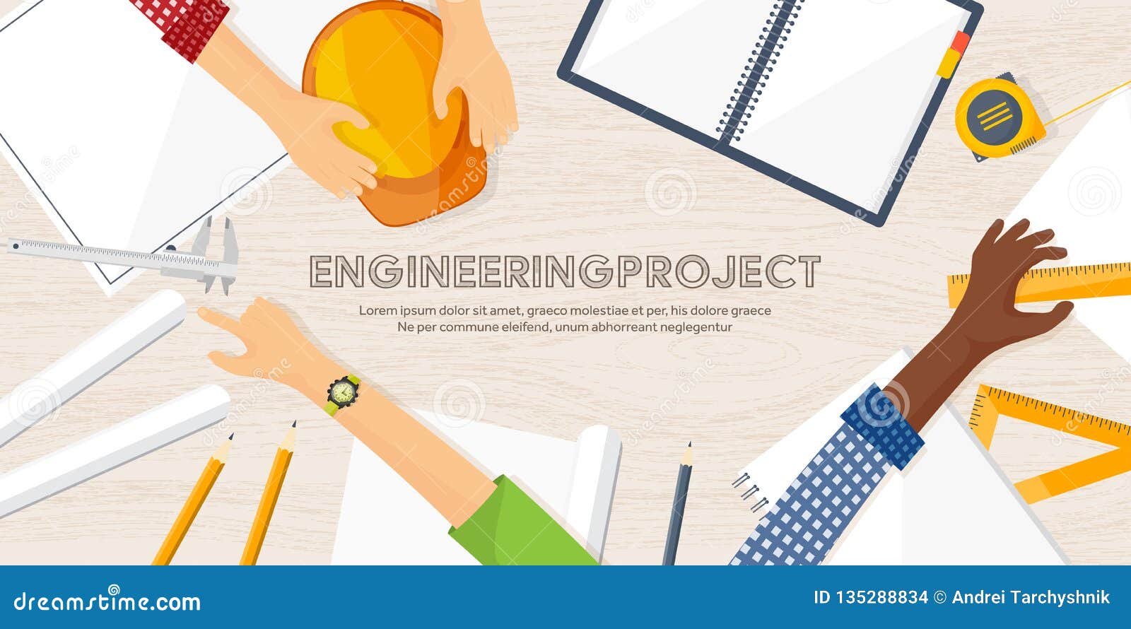 Vector Illustration. Engineering and Architecture. Drawing ...