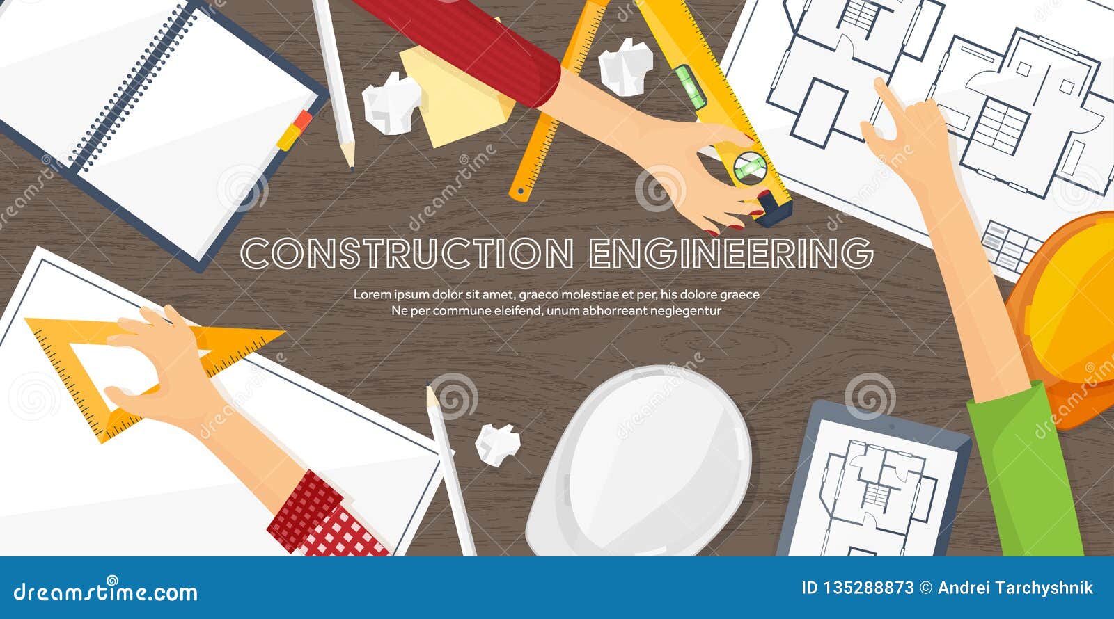 Vector Illustration. Engineering and Architecture. Drawing ...