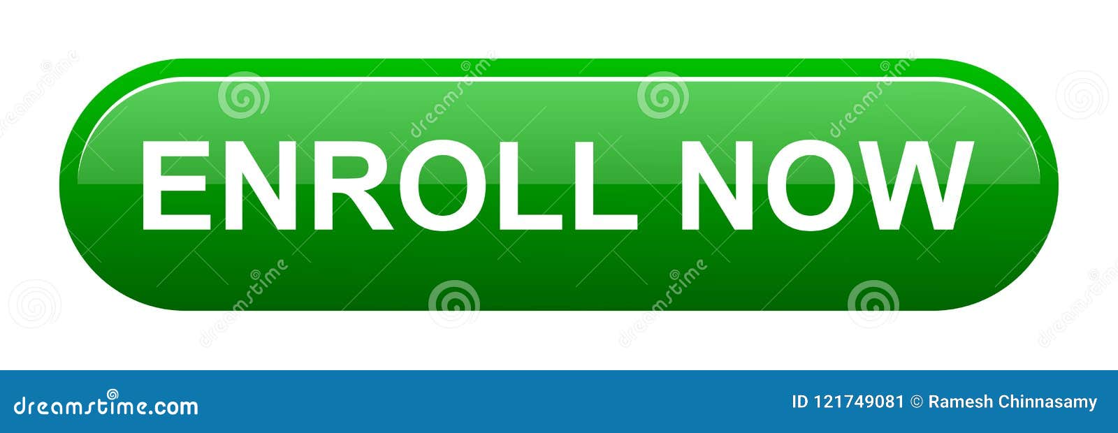 Enroll Now Green 3d Realistic Square Vector Illustration ...