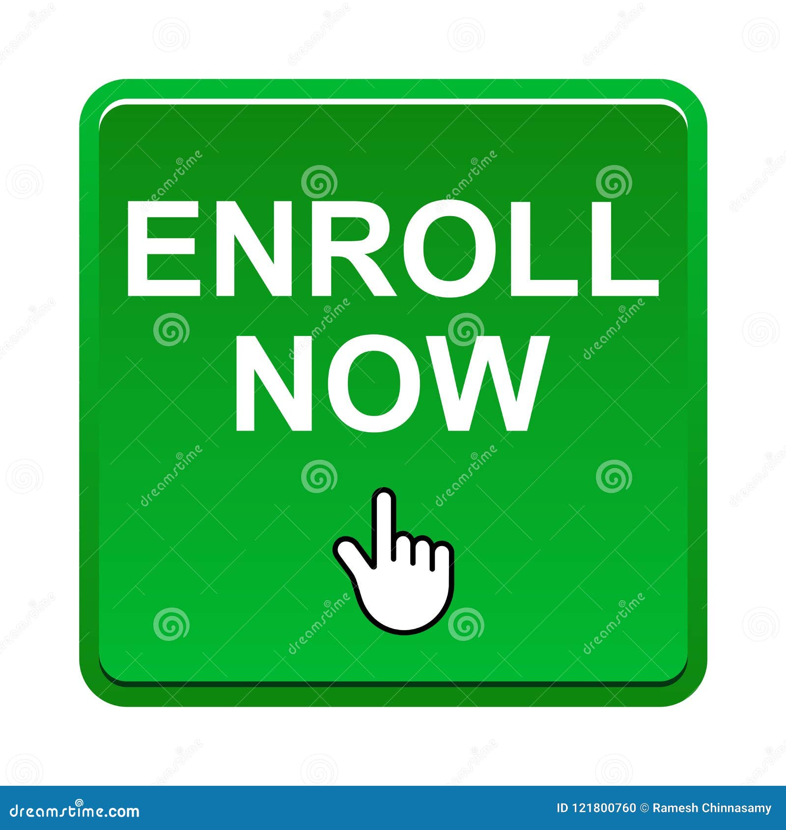 Enroll now button stock vector. Illustration of clip - 121800760