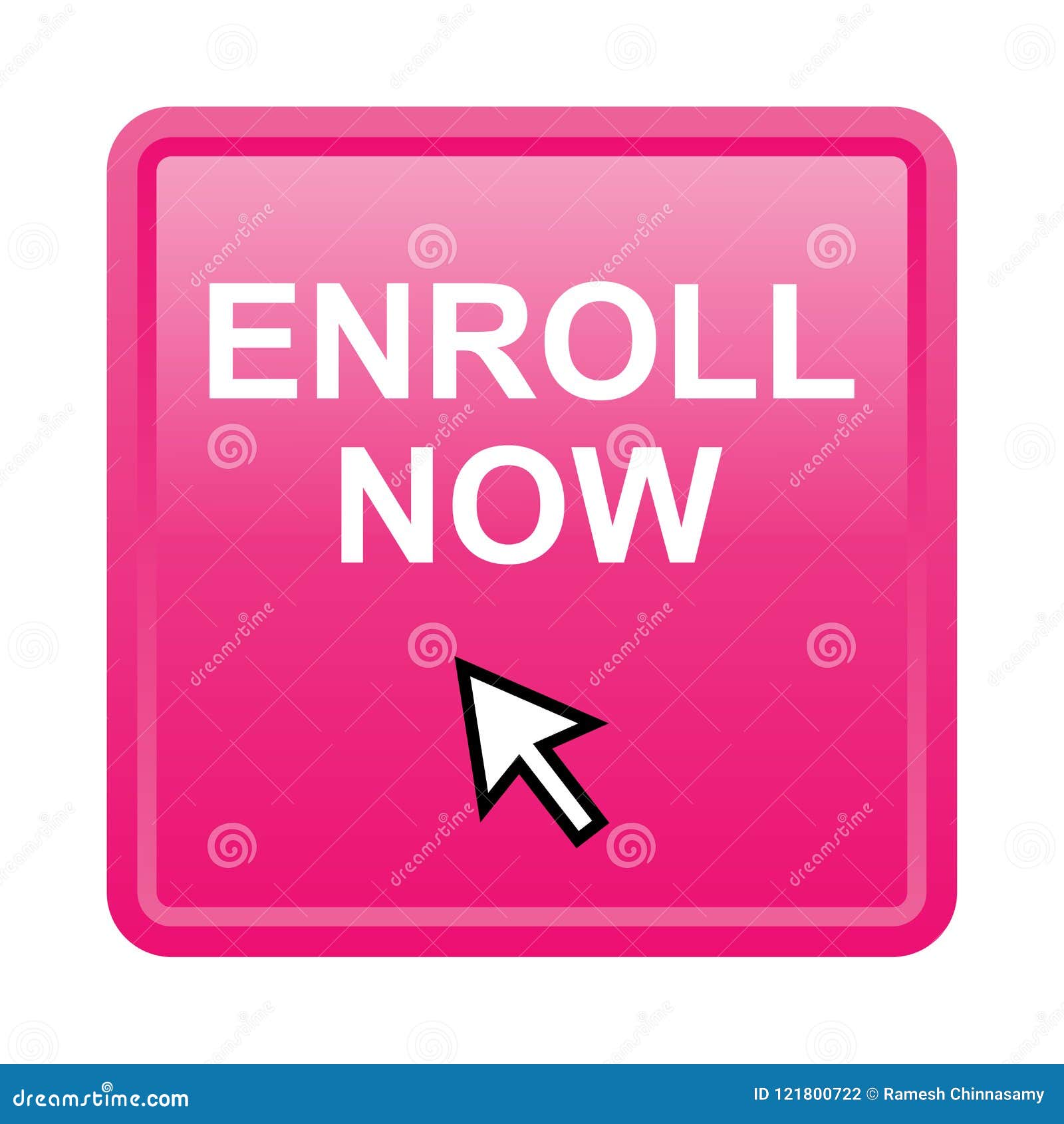 Enroll now button stock vector. Illustration of icons - 121800722