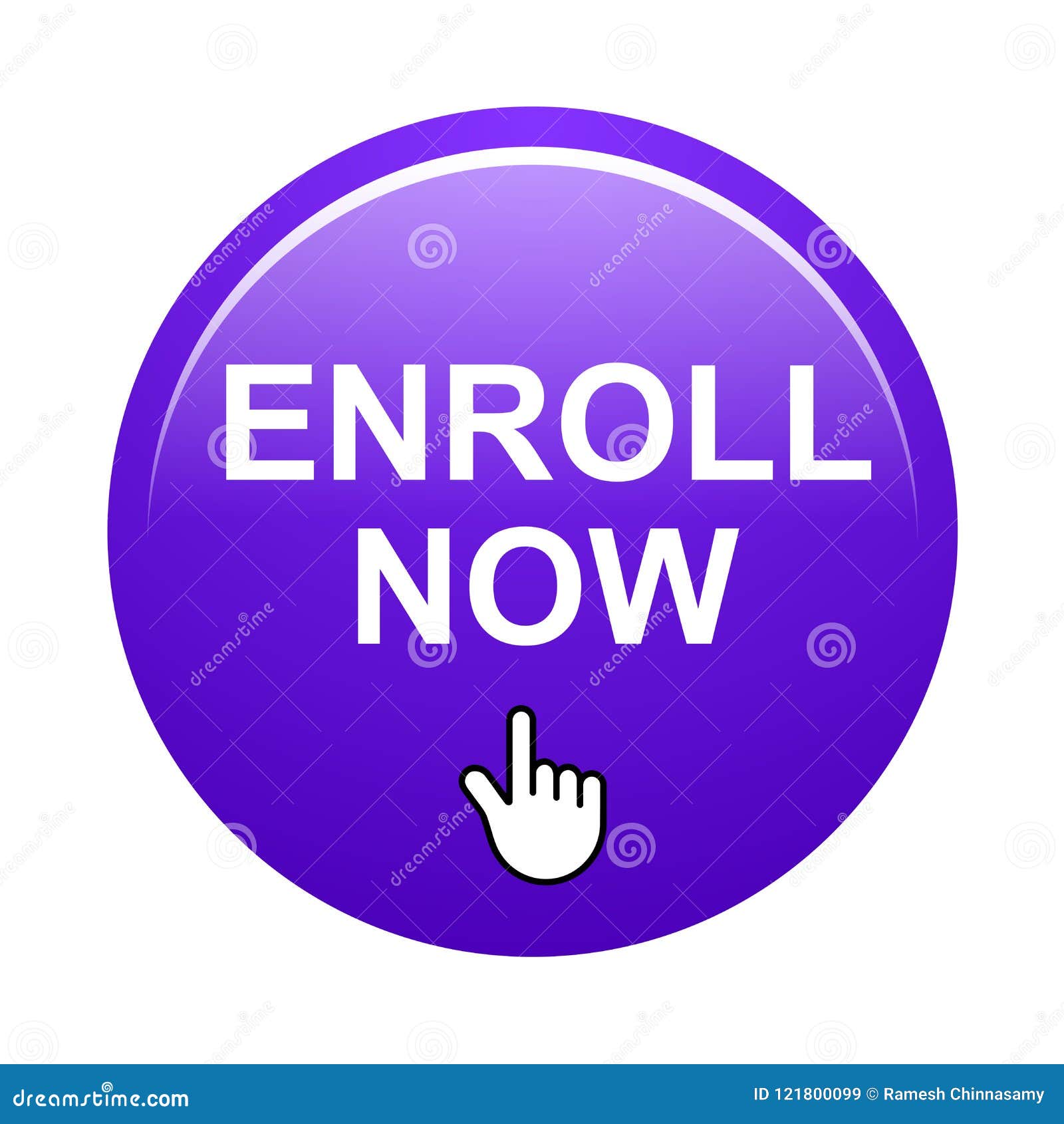 Enroll now button stock vector. Illustration of click - 121800099