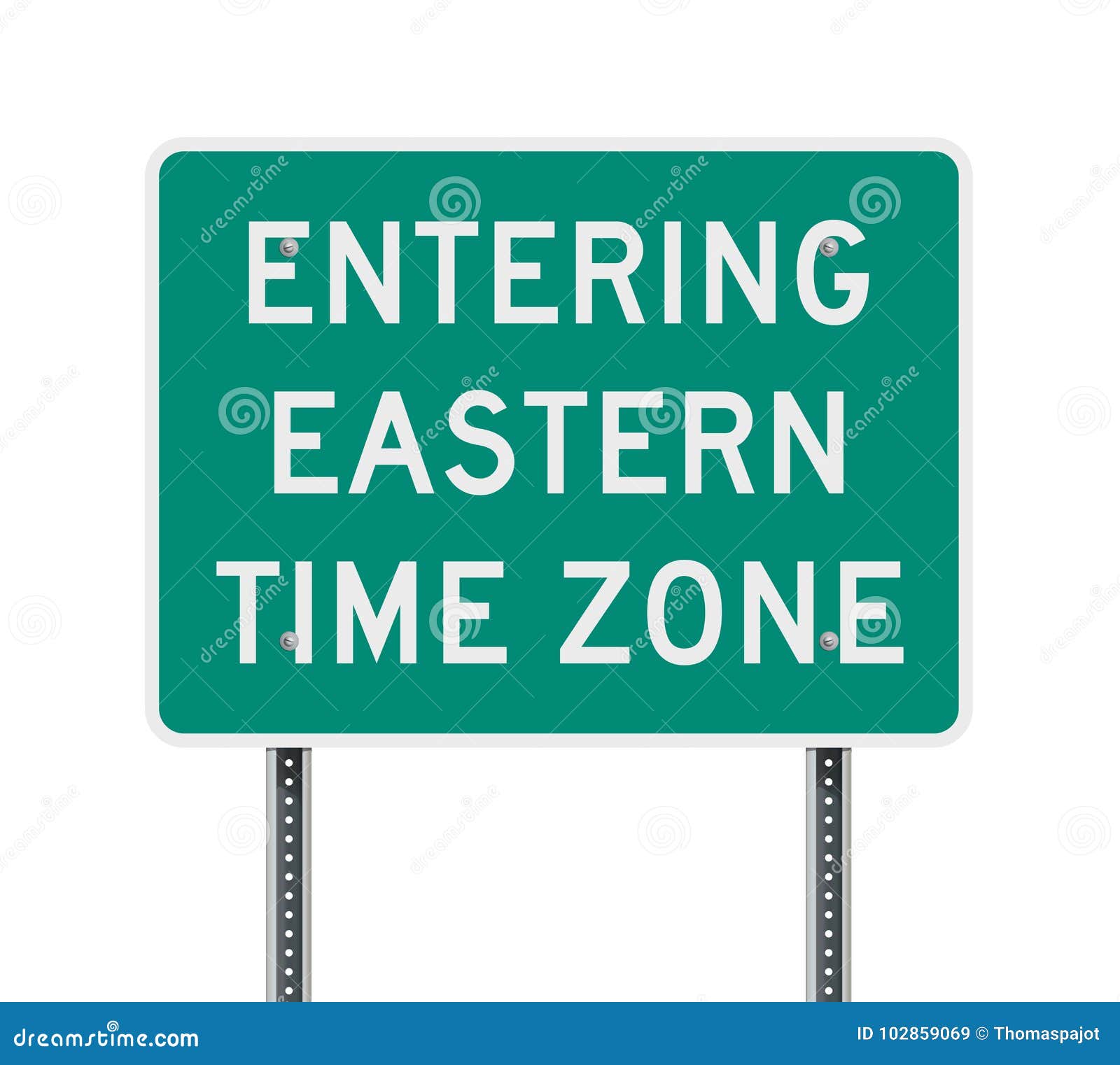 Eastern Time Zone Road Sign Stock Vector - Illustration of ...