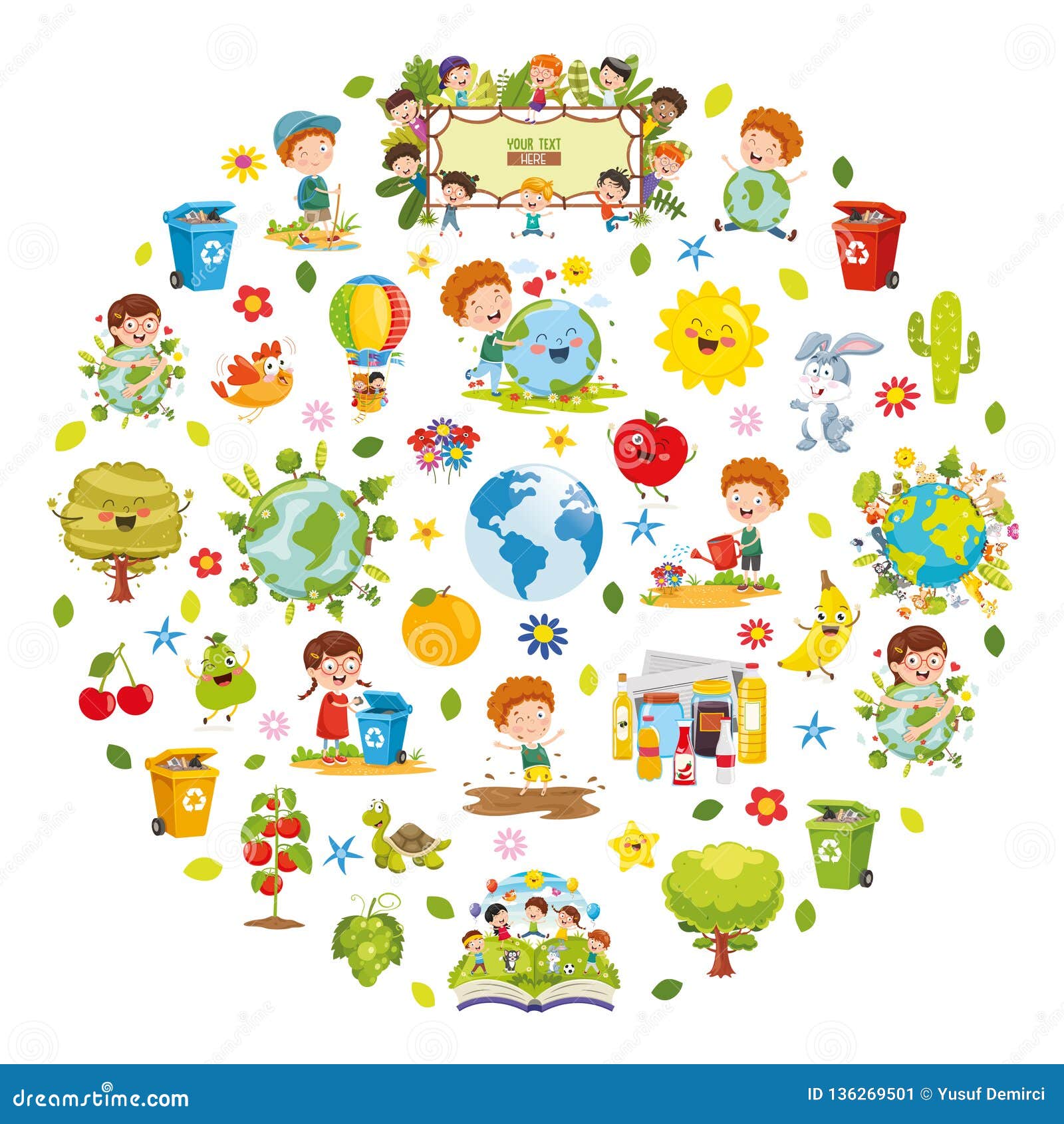 Vector Illustration of Environment Concept Design Stock Vector ...