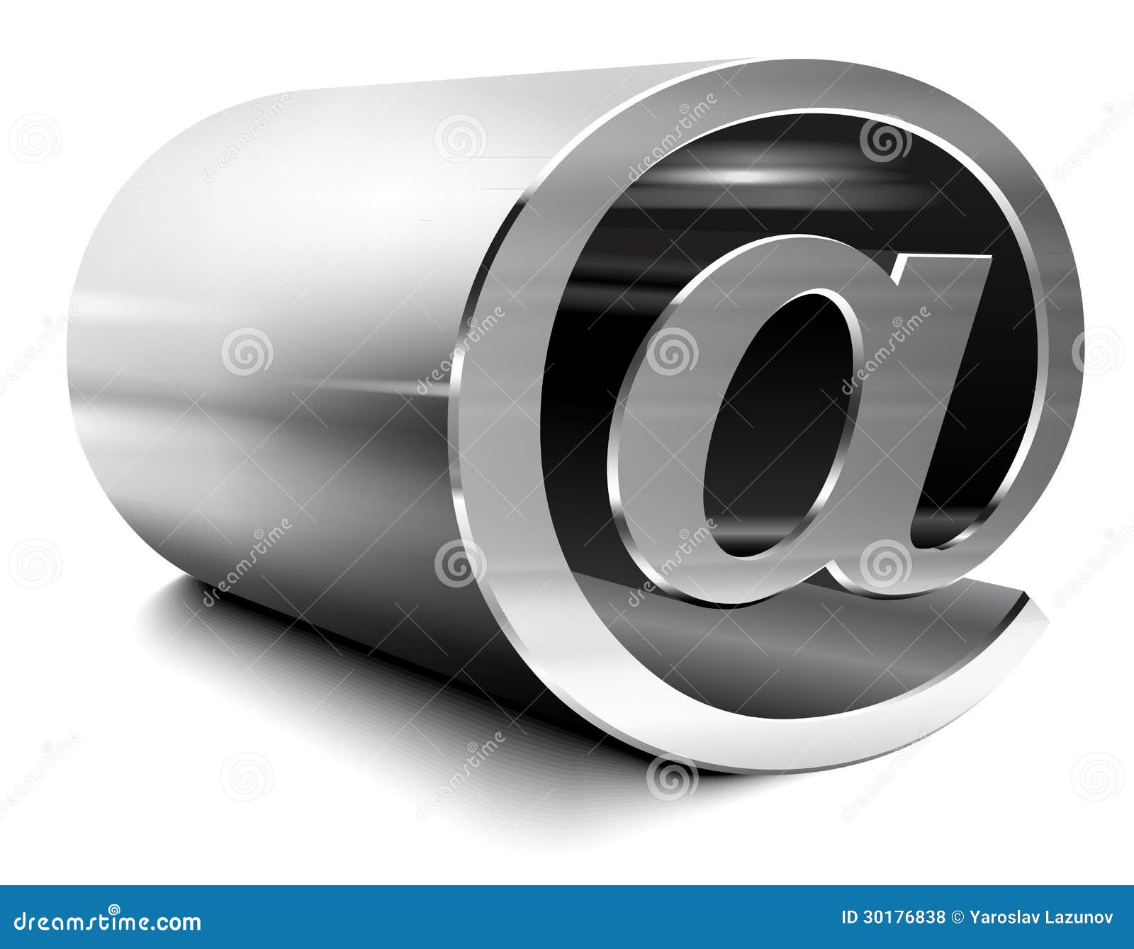 Silver email sign stock vector. Illustration of address - 30176838