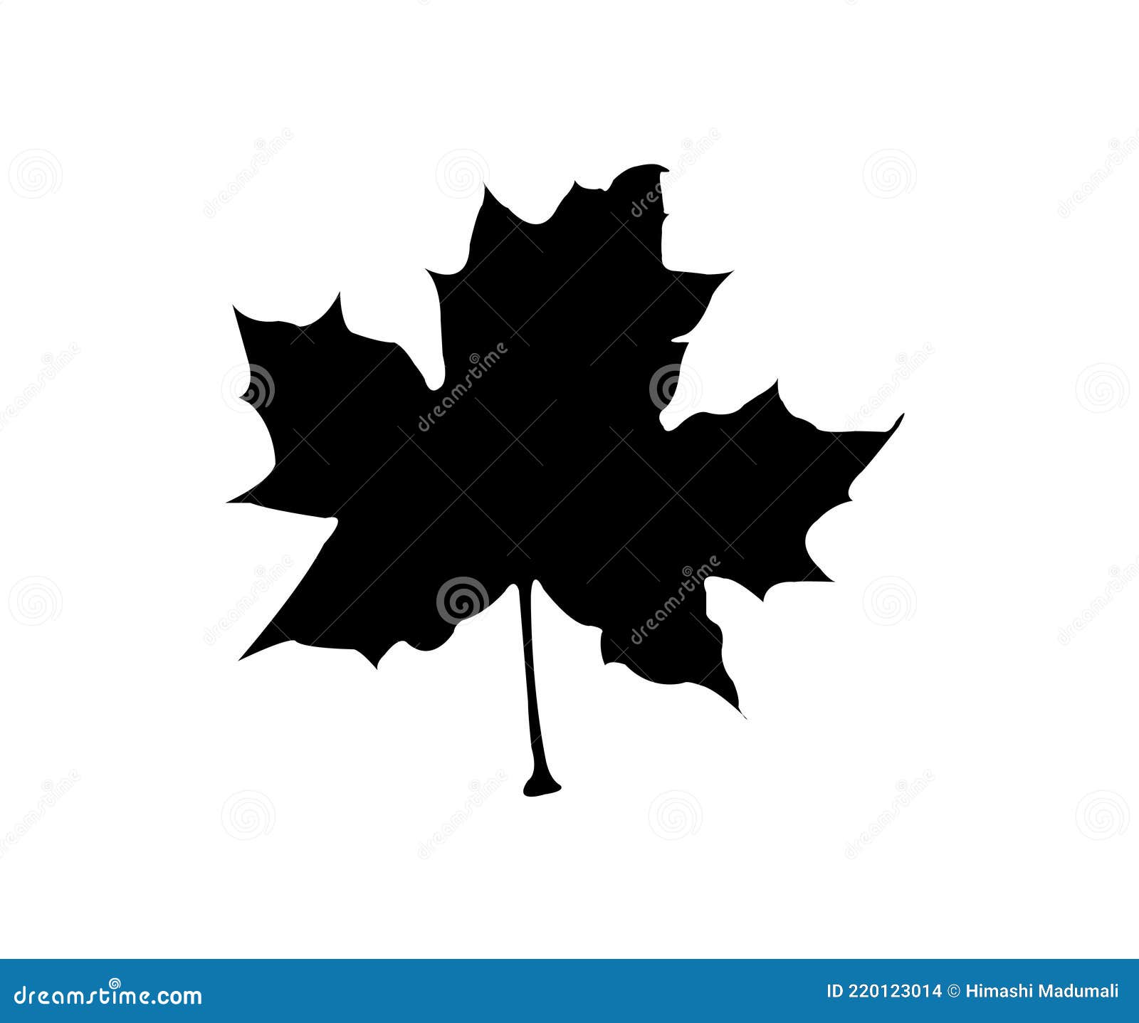 Black Color Maple Leaf on White Background Stock Vector - Illustration ...