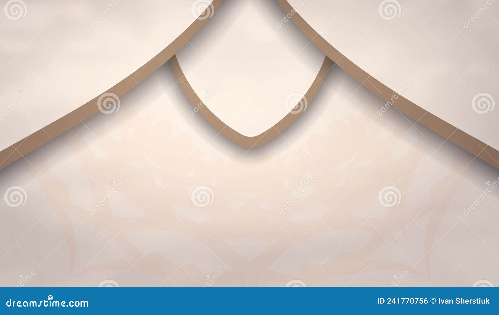 Beige Banner with Space for Your Text and Patterns. New Year Theme ...