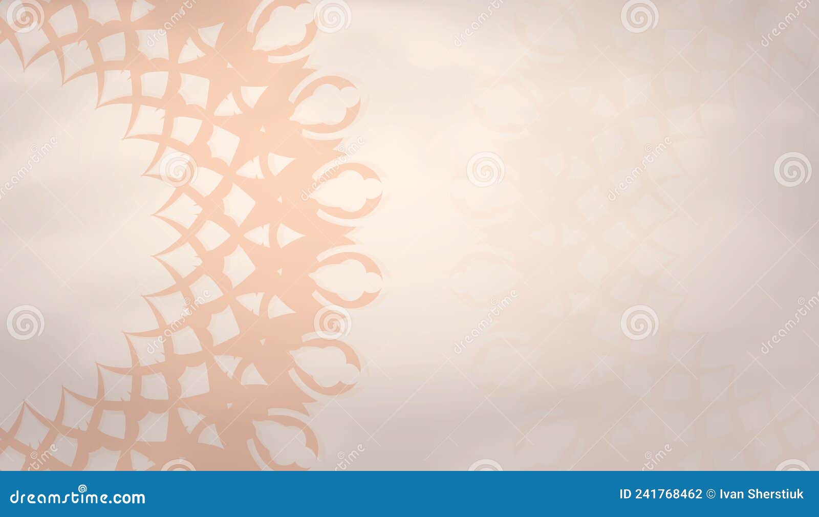 Beige Banner with Space for Your Text and Patterns. Typography Template ...