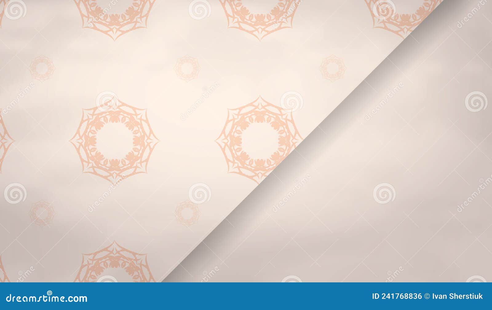 Beige Postcard with Space for Your Text and Patterns. Typography ...