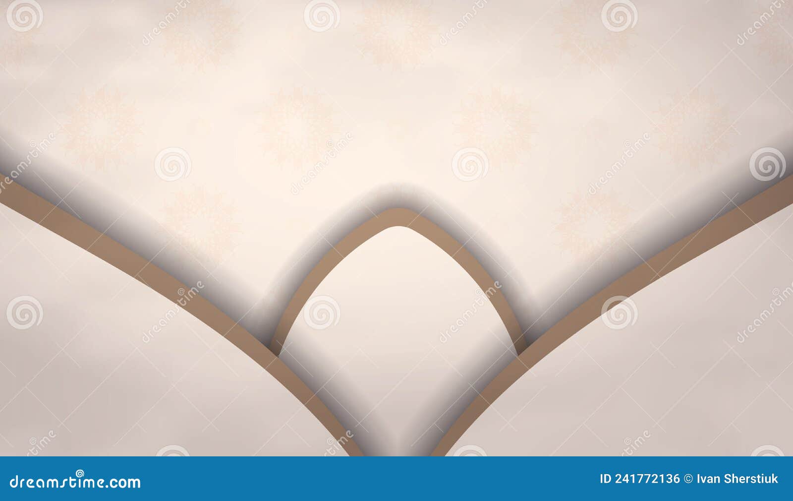 Beige Postcard with Space for Your Text and Patterns. Typography ...