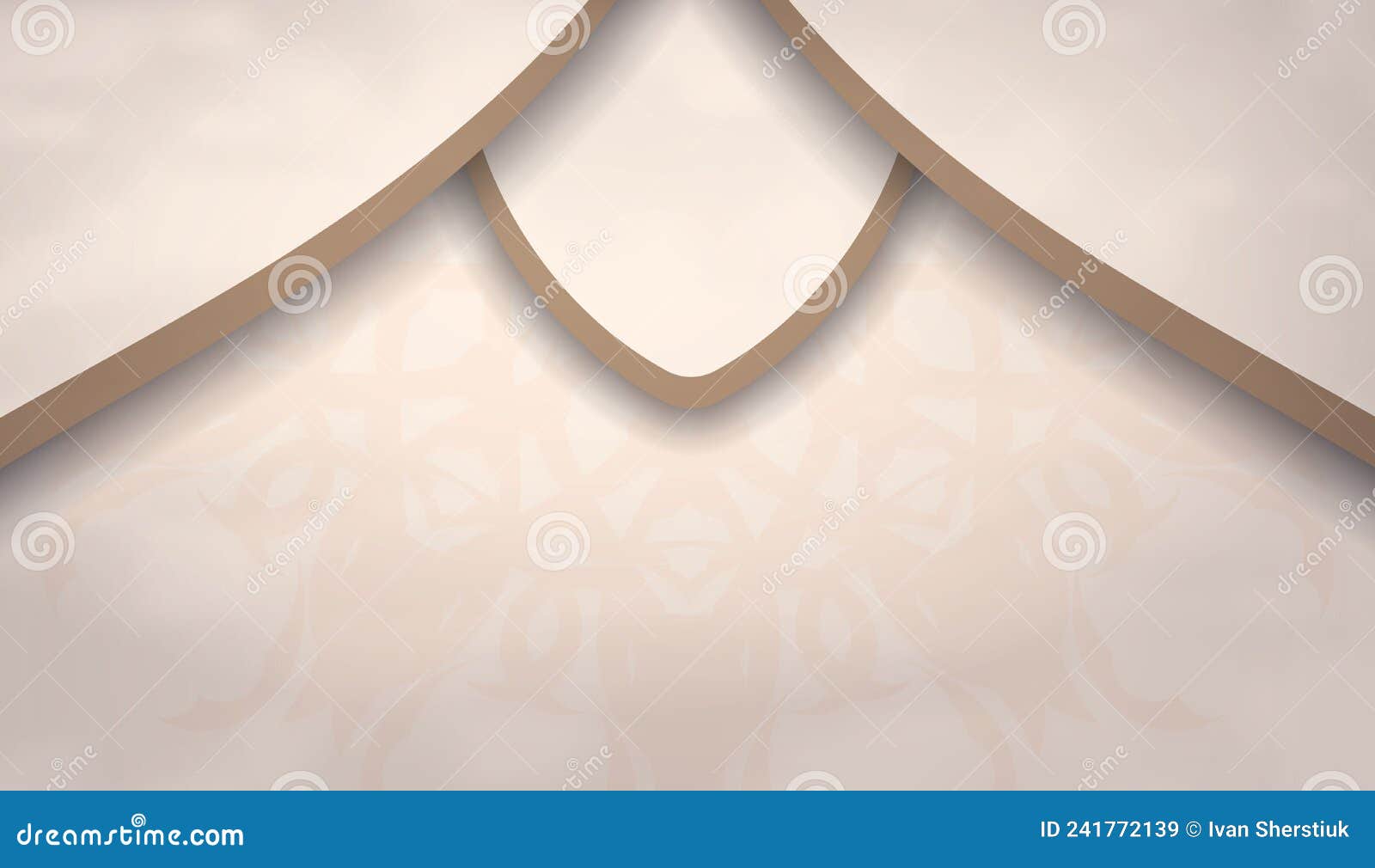 Beige Postcard with Space for Your Text and Patterns. Typography ...