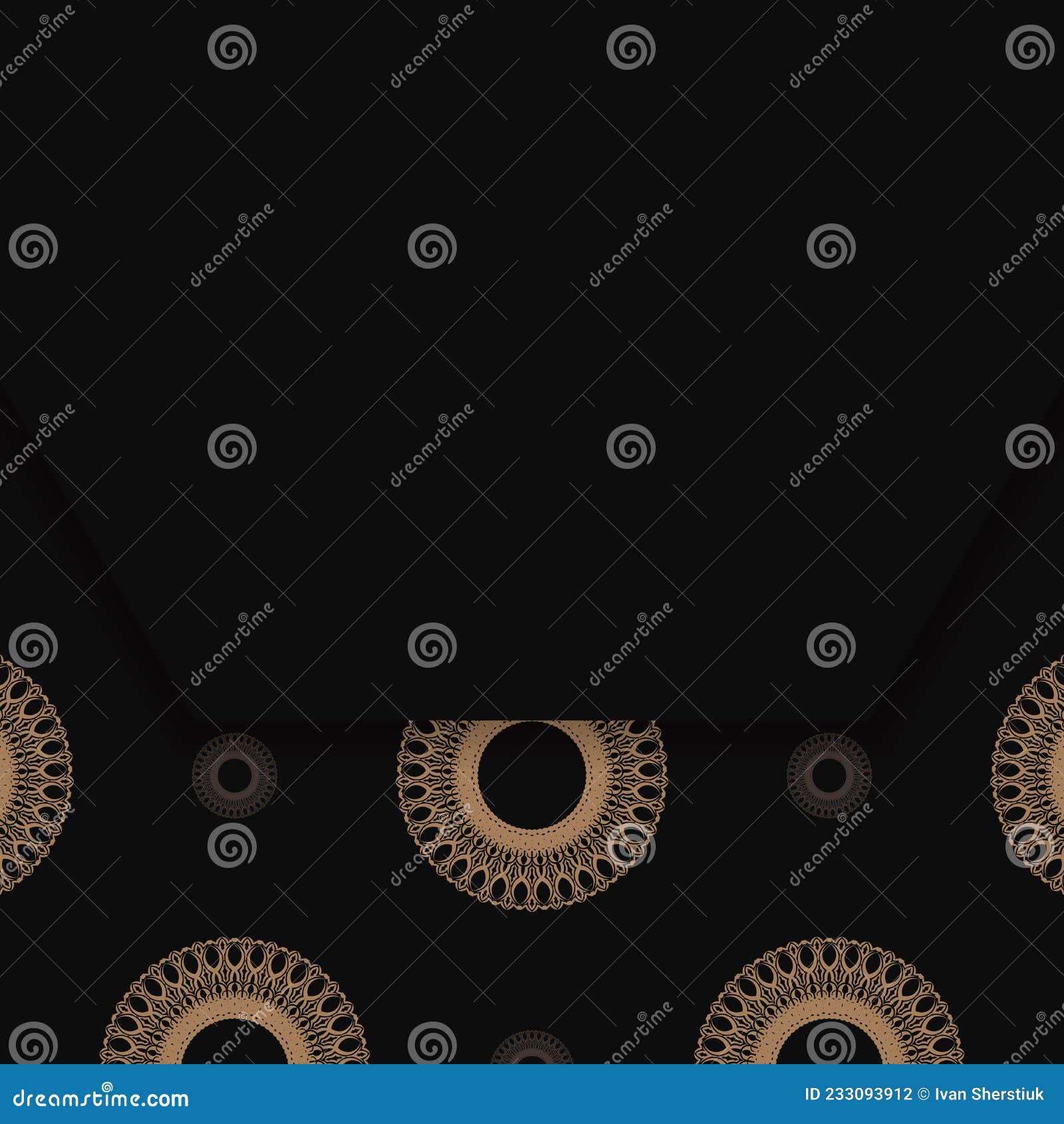 Black Color Card with Abstract Brown Pattern for Your Design. Stock ...