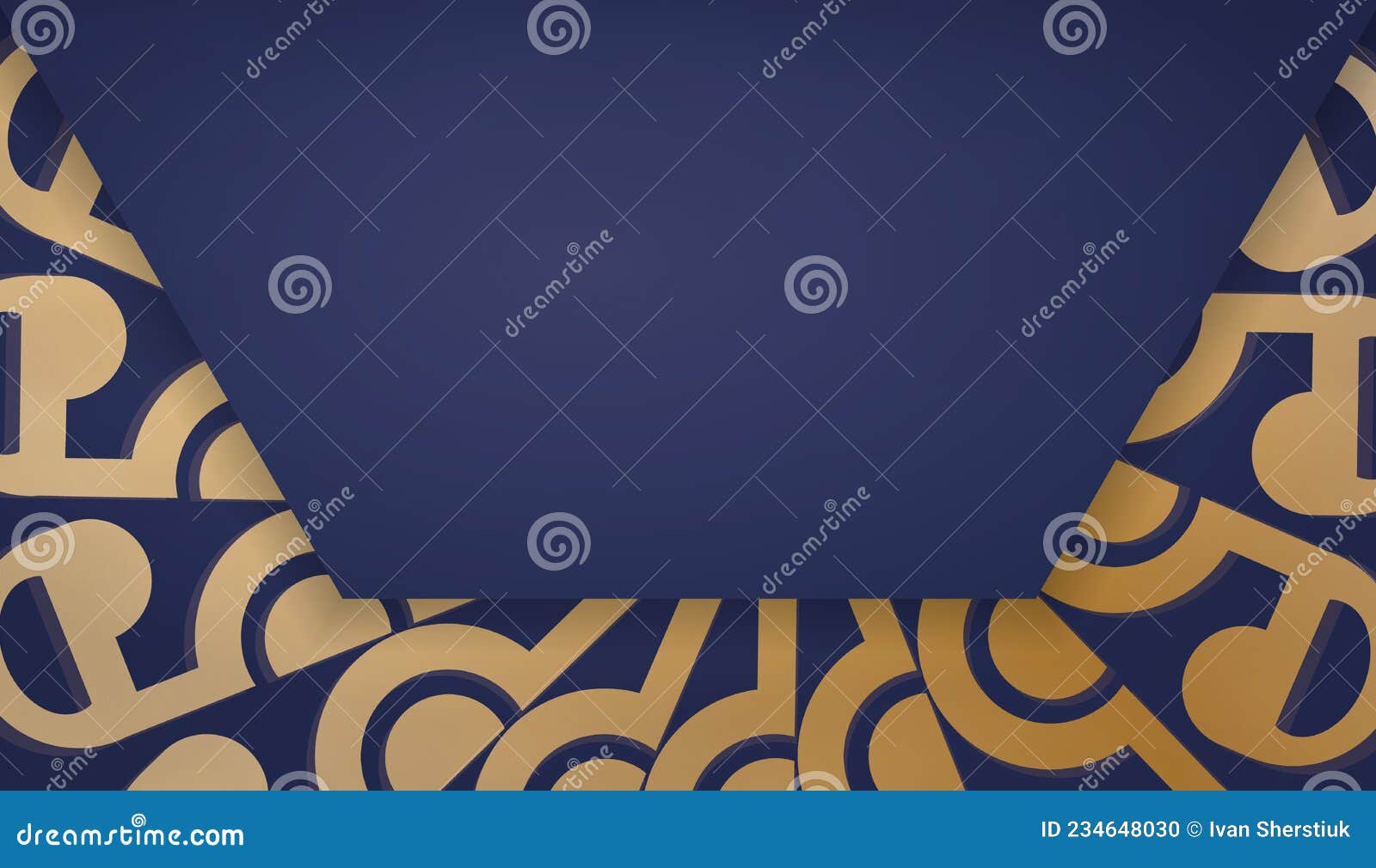 Dark Blue Background with Abstract Gold Pattern for Logo Design Stock ...