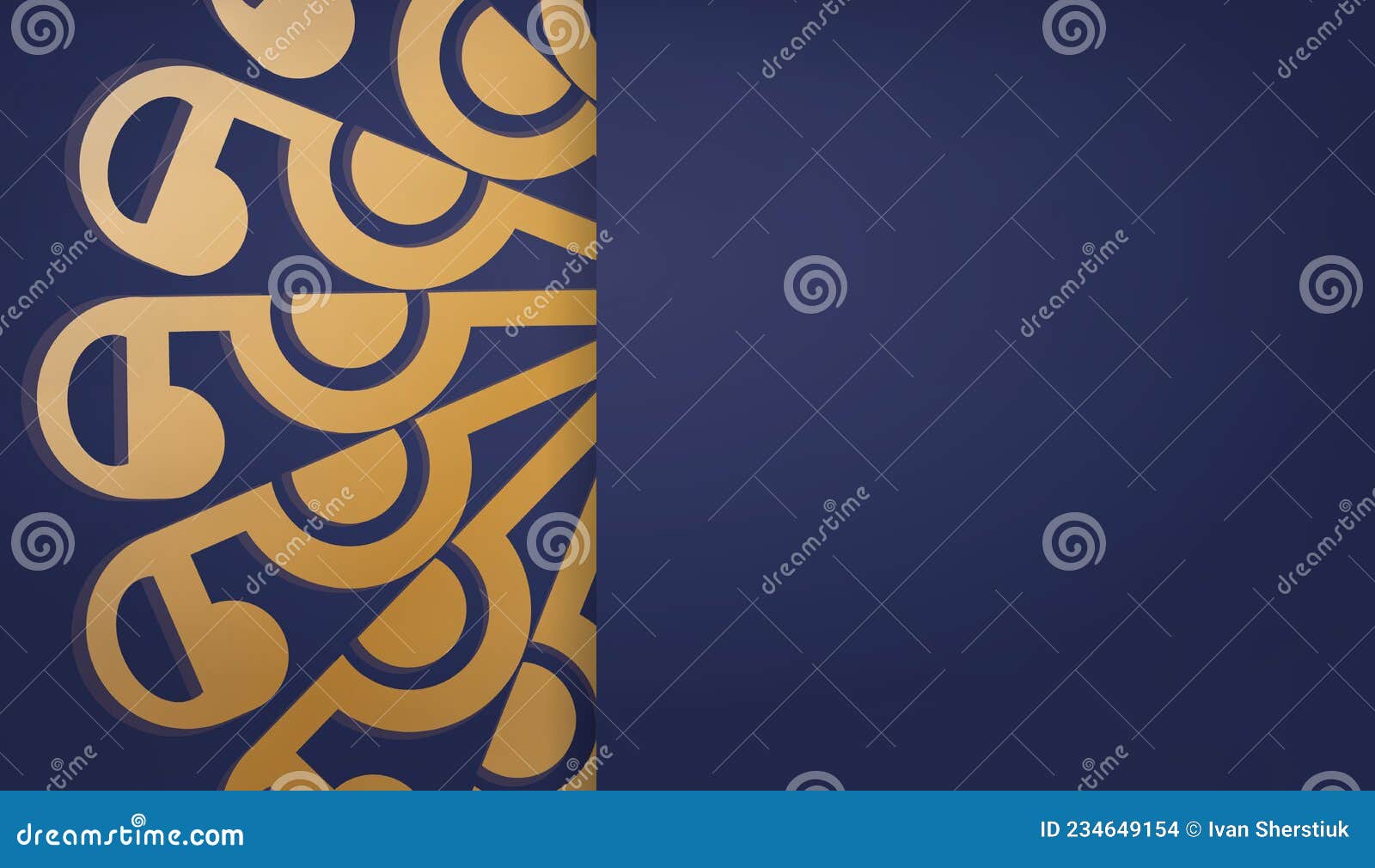 Dark Blue Background with Luxury Gold Pattern for Logo Design Stock ...