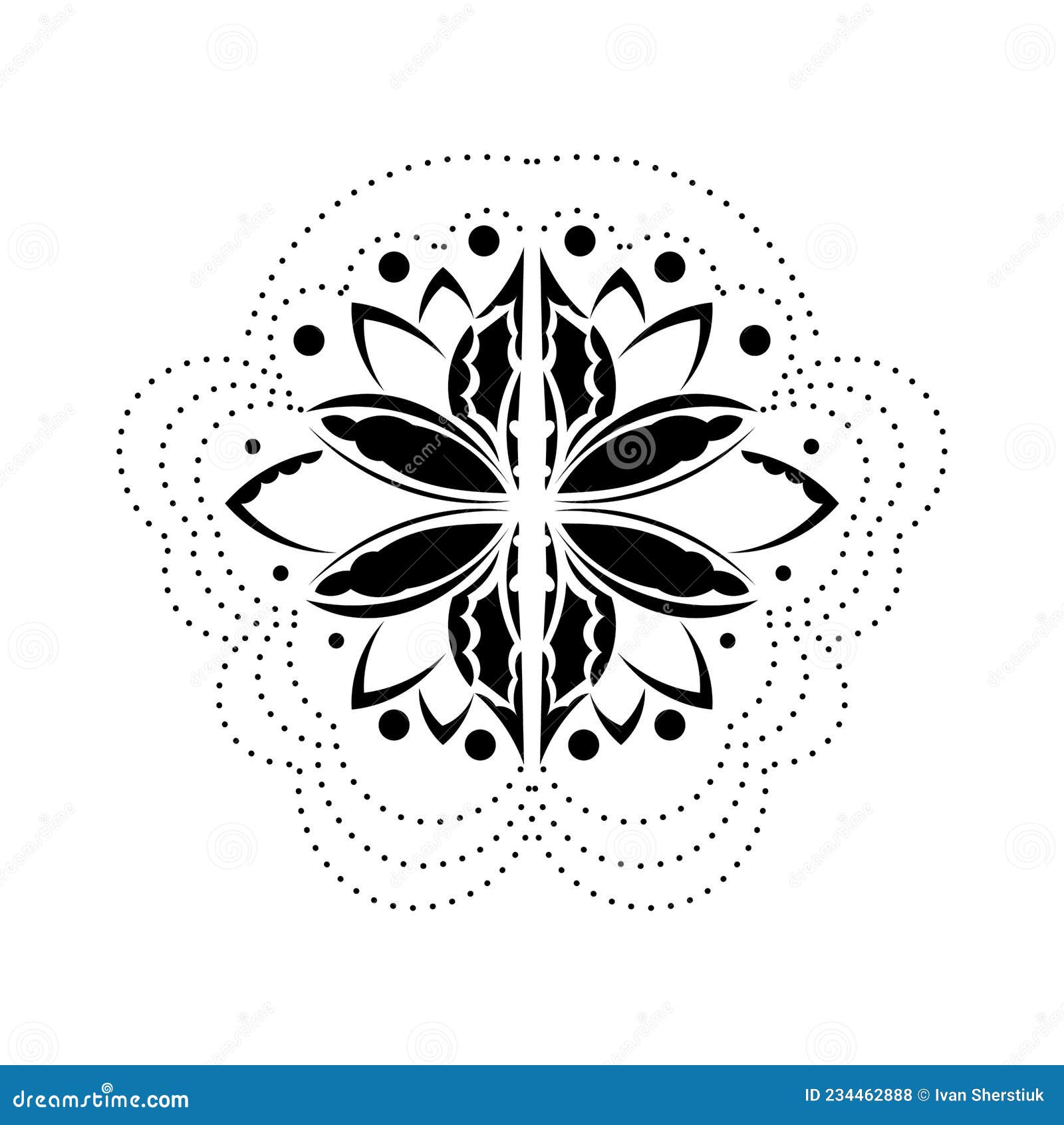 Lotus Pattern in Simple Style. Isolated. Vector Stock Vector ...