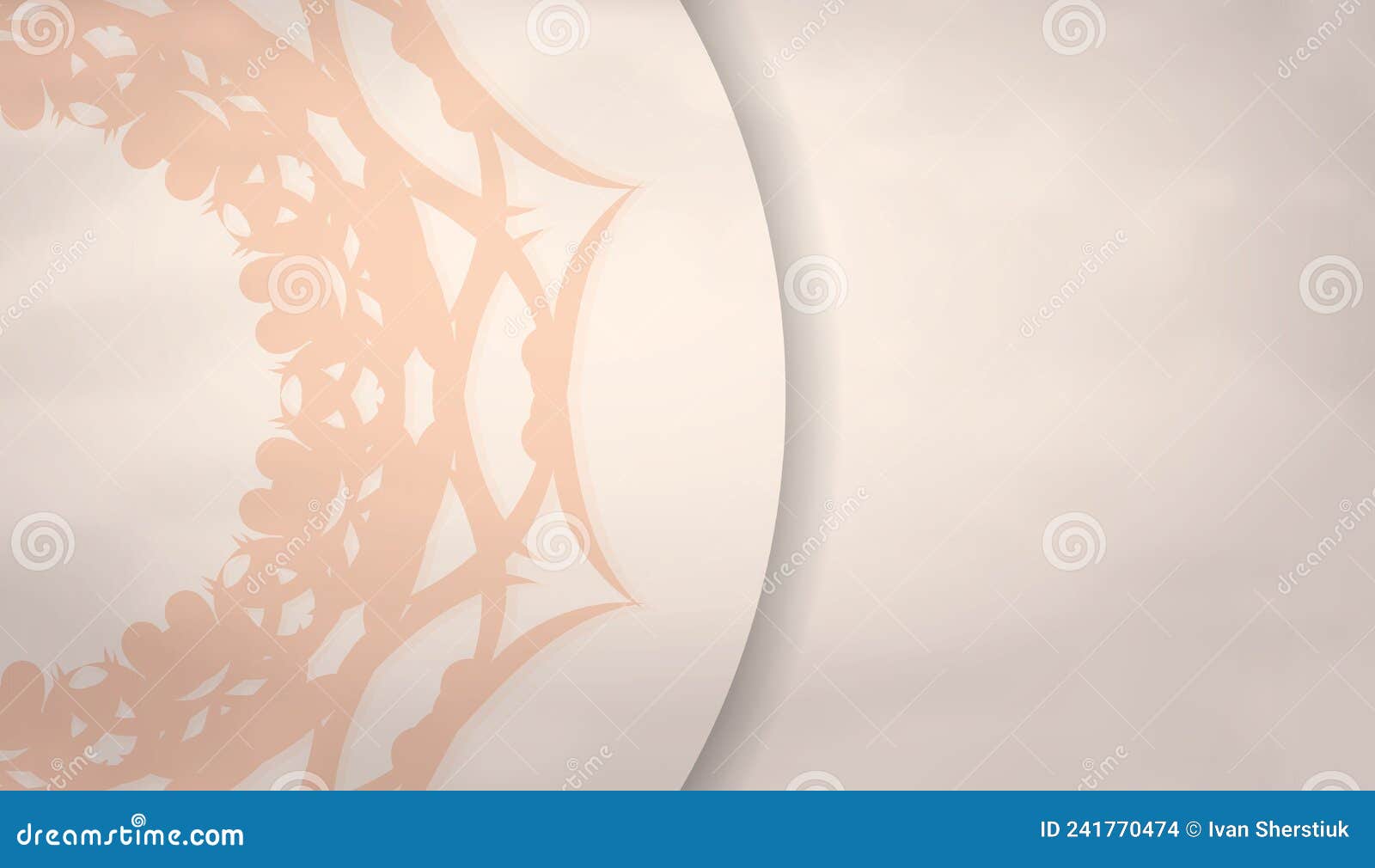 Luxurious Beige Banner with Space for Your Text and Patterns. Print ...