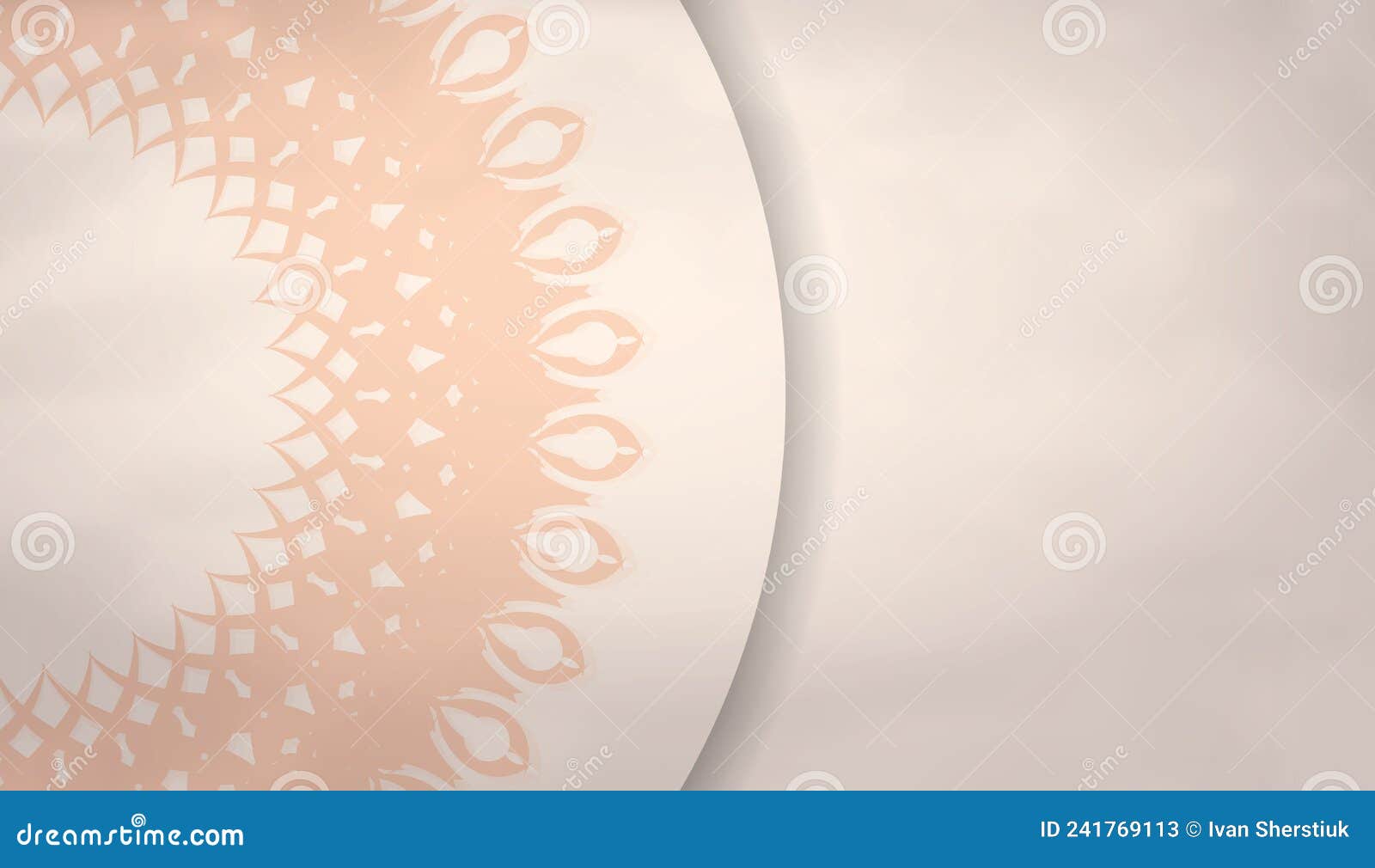 Luxurious Beige Banner with Space for Your Text and Patterns ...