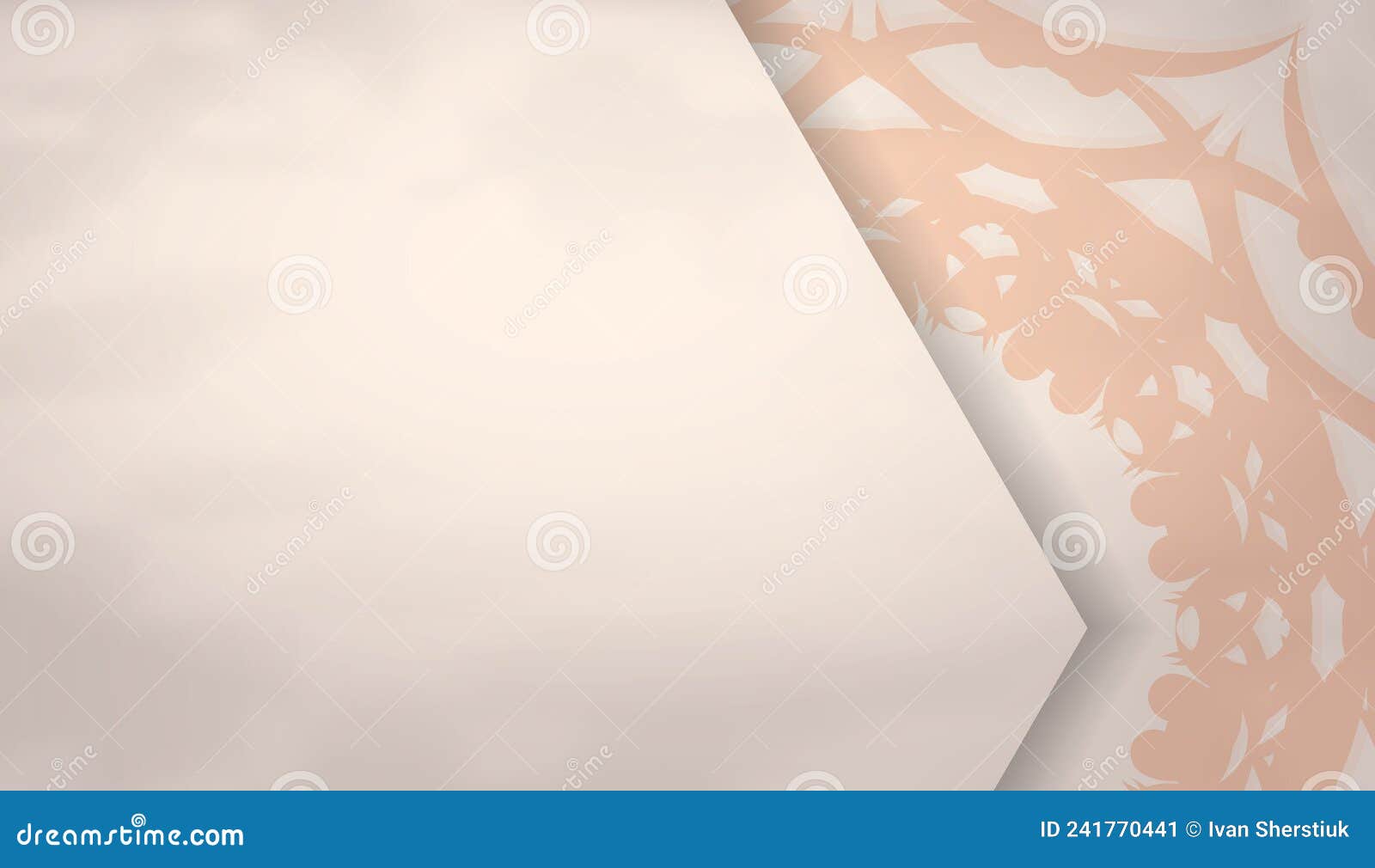 Luxurious Beige Banner with Space for Your Text and Patterns ...