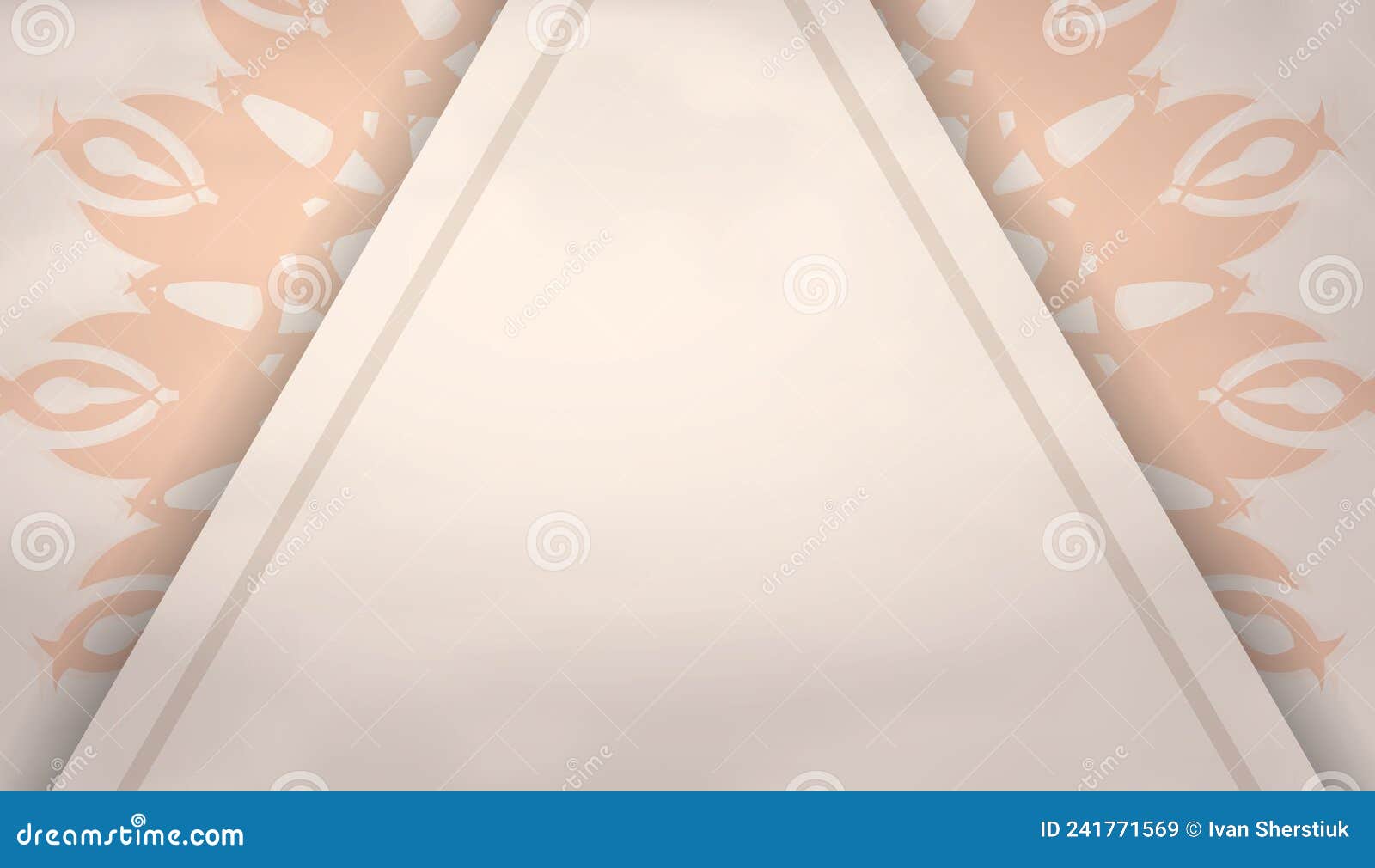 Luxurious Beige Banner with Space for Your Text and Patterns ...