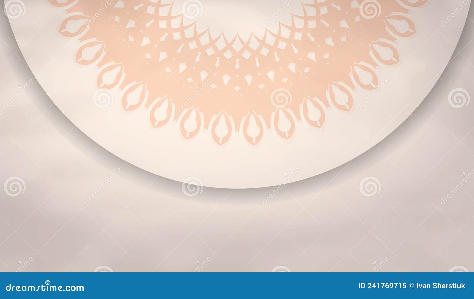 Luxurious Beige Postcard with Space for Your Text and Patterns. Print ...