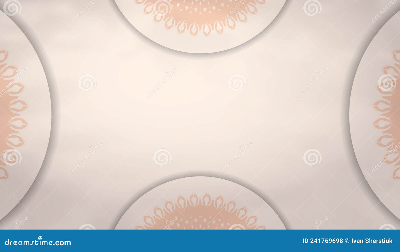 Luxurious Beige Postcard with Space for Your Text and Patterns ...