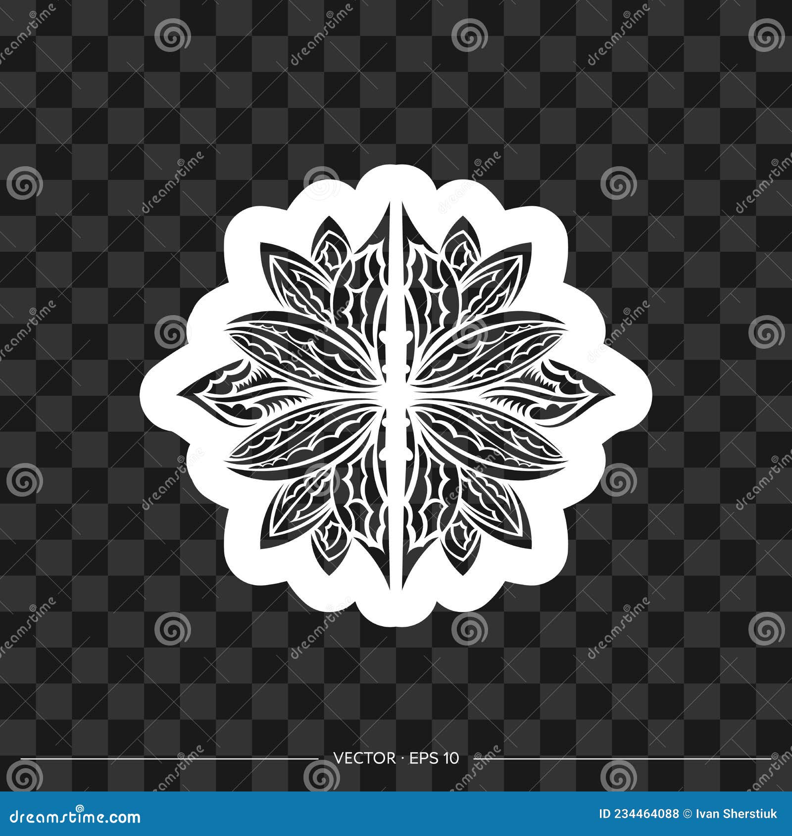 Print Lotus Pattern in Simple Style. Isolated. Vector Stock Vector ...