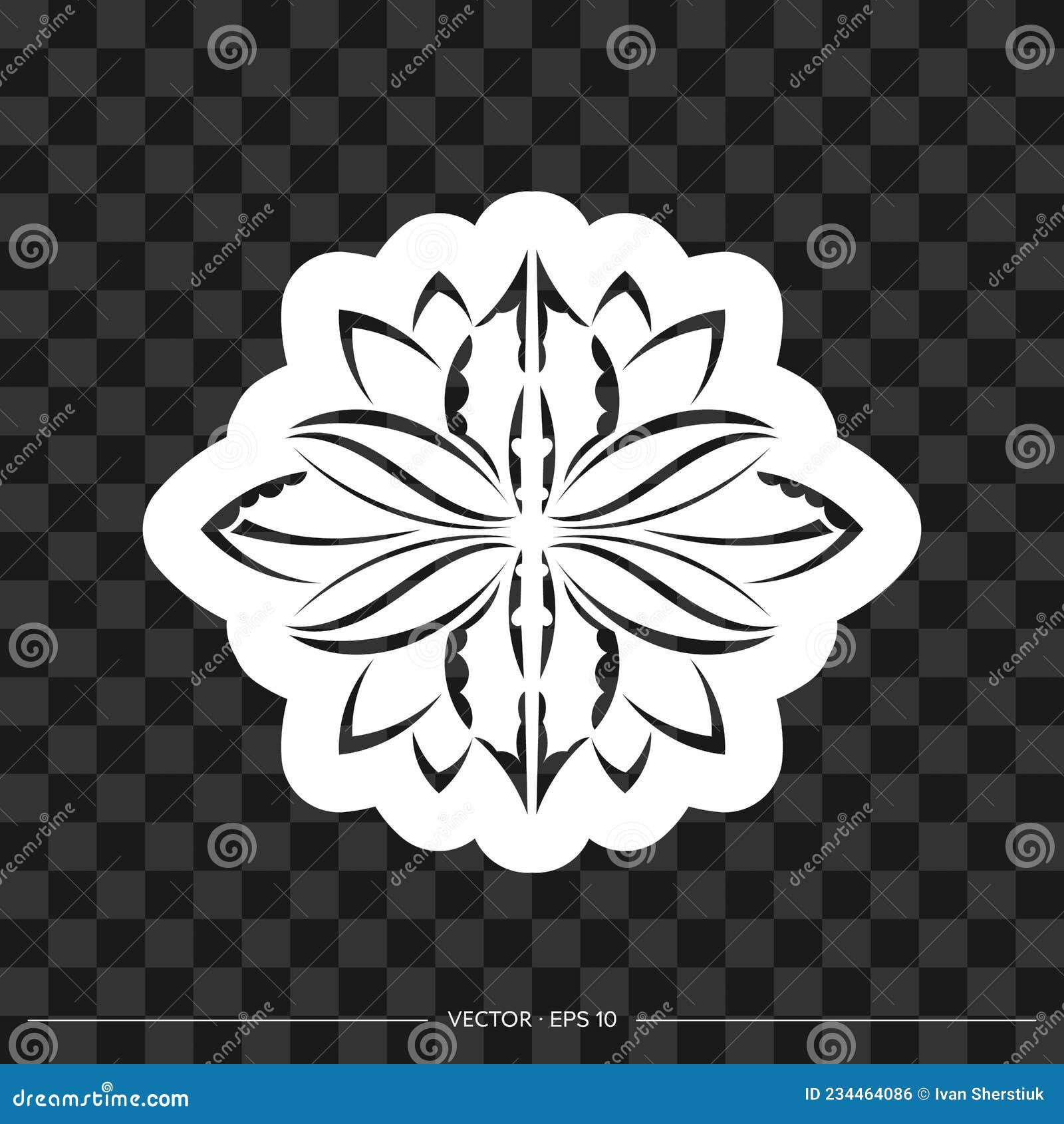 Print Lotus Pattern in Simple Style. Isolated. Vector Illustration ...