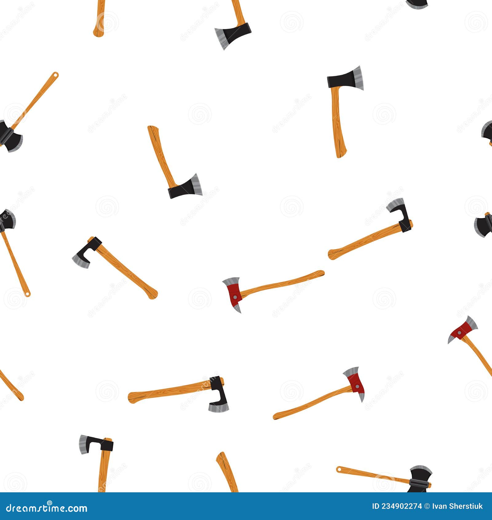 Seamless Pattern with Axes. Vector Illustration Stock Vector ...