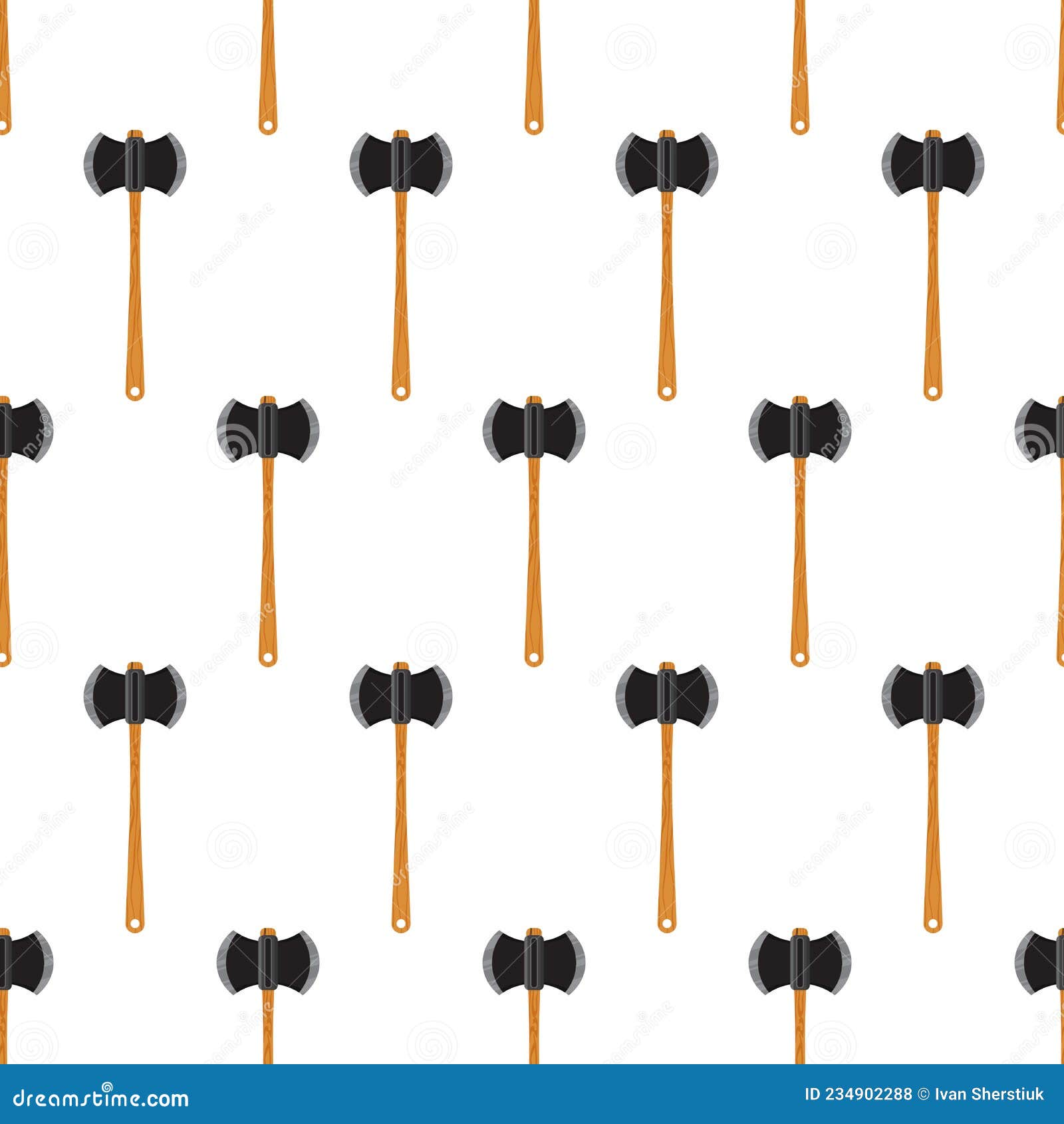 Seamless Pattern with Axes. Vector Illustration Stock Vector ...