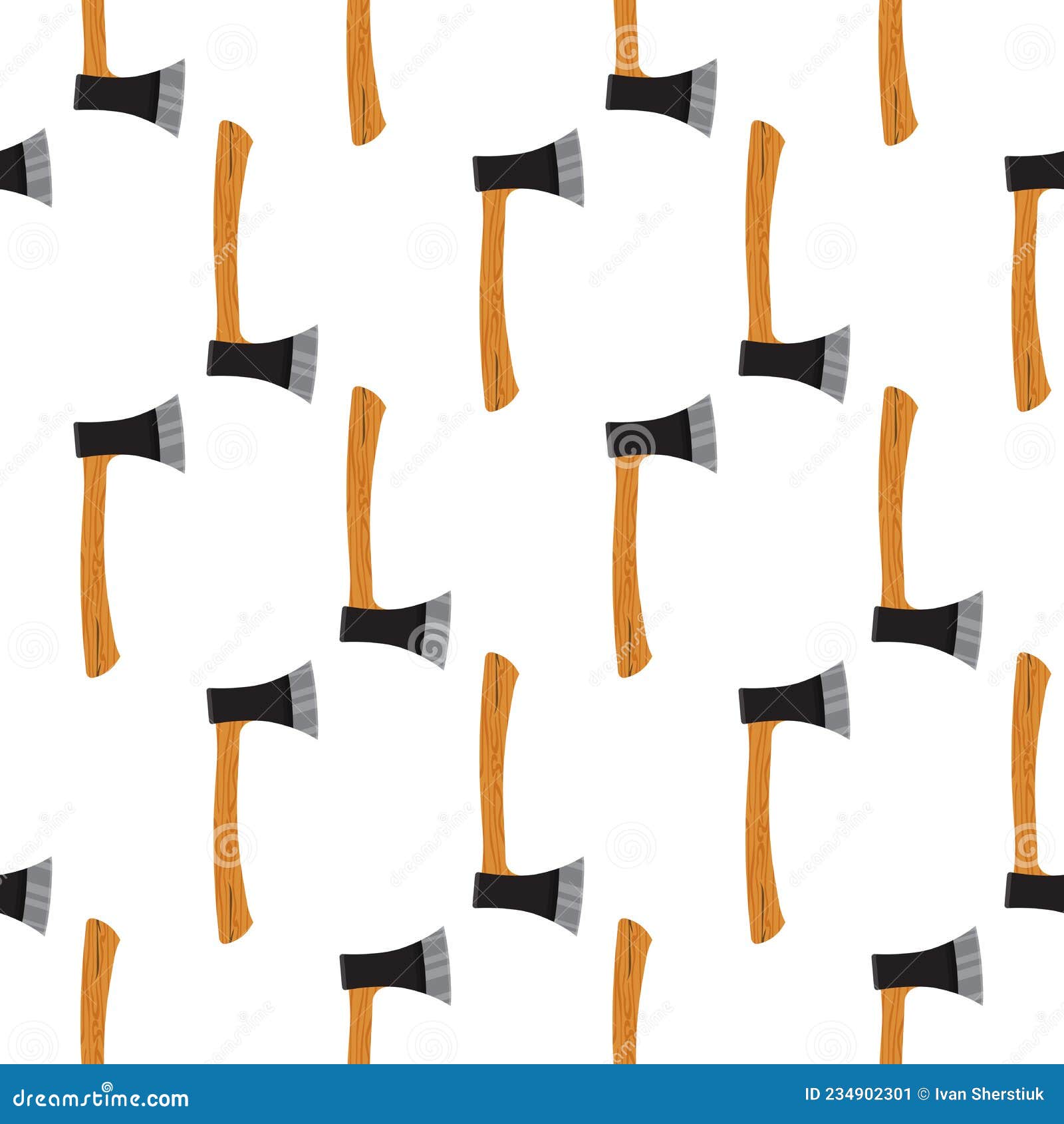Seamless Pattern with Axes. Vector Illustration Stock Vector ...