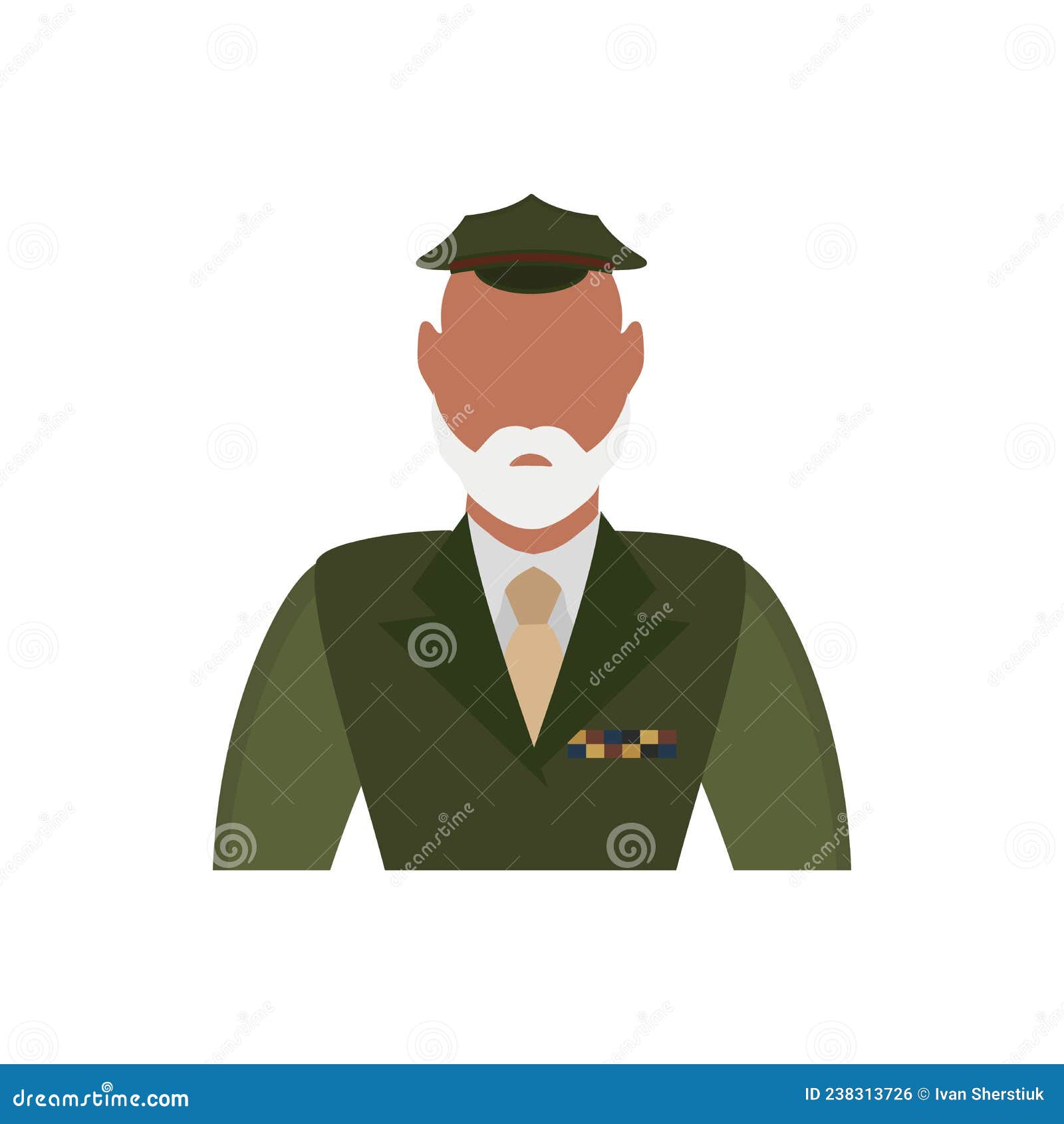 A Soldier with Green Army Uniform Vector Stock Vector - Illustration of ...