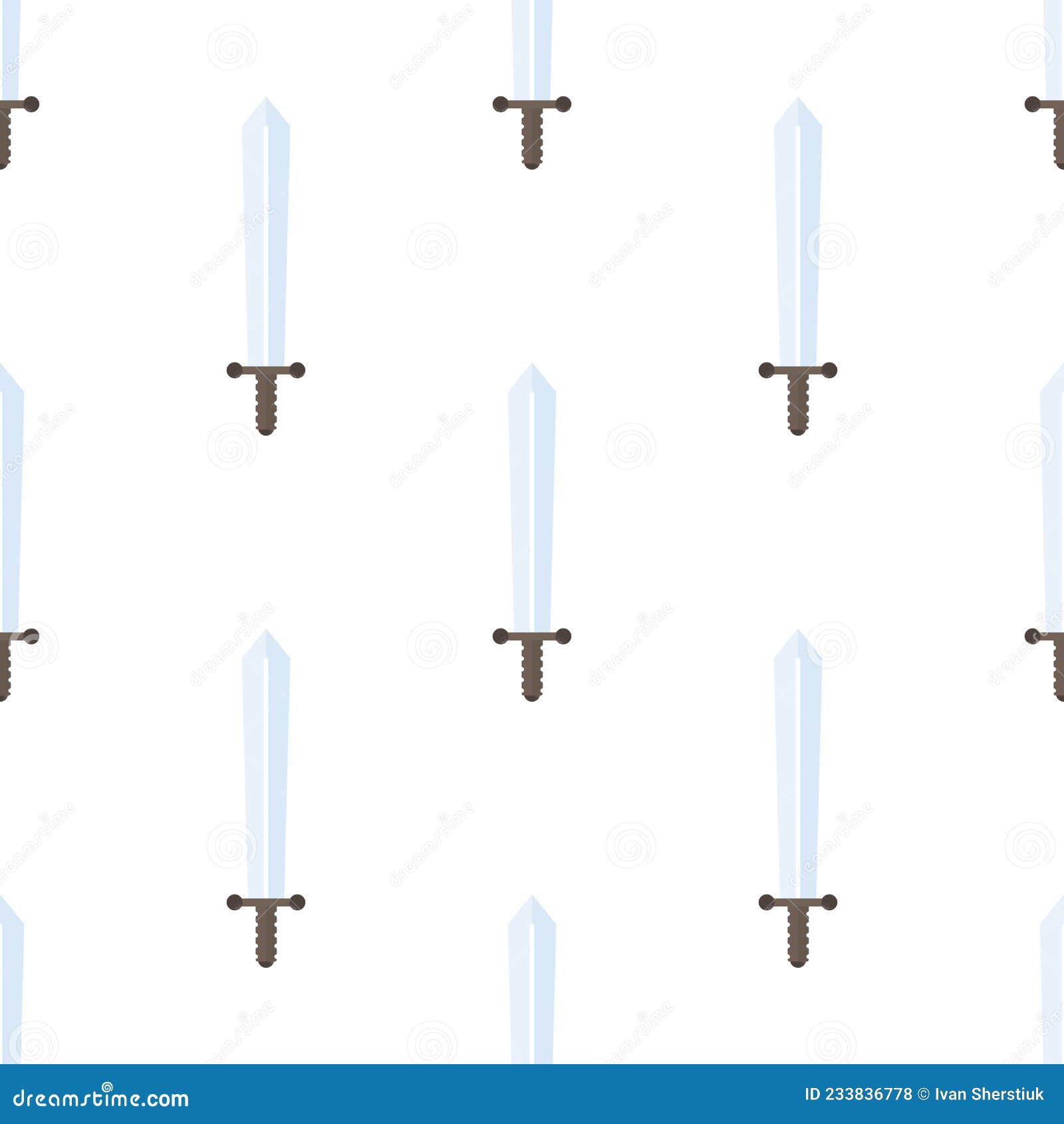 Sword Seamless Pattern in Flat Style. Suitable for Backgrounds ...