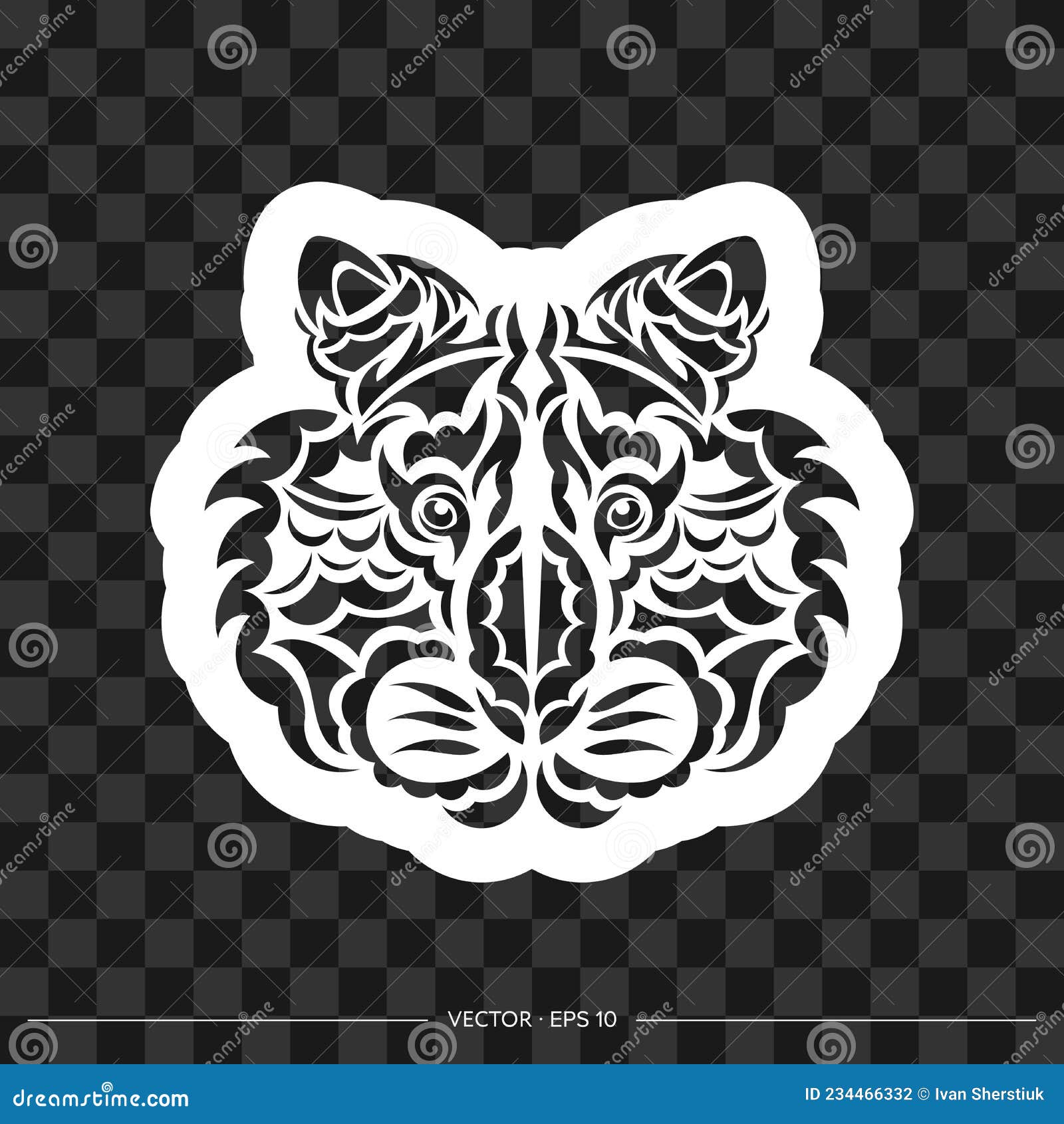 Tiger Print in Boho Style. Good for Clothes. Handmade. Vector ...