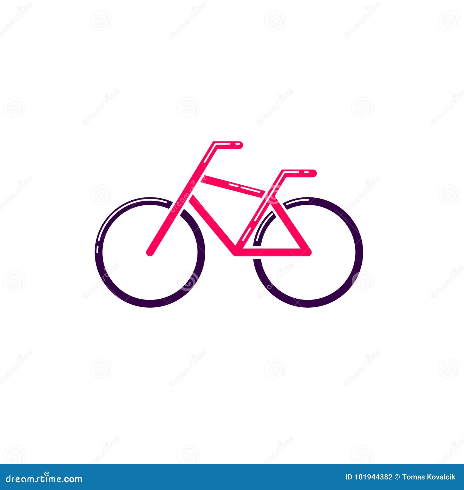 Modern simple bicycle icon stock vector. Illustration of travel - 101944382