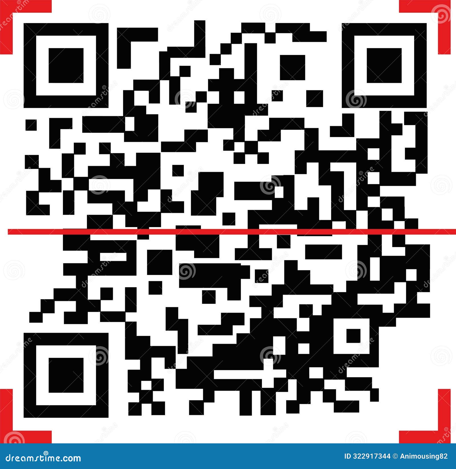 Scan qr code stock vector. Illustration of laser, store - 322917344