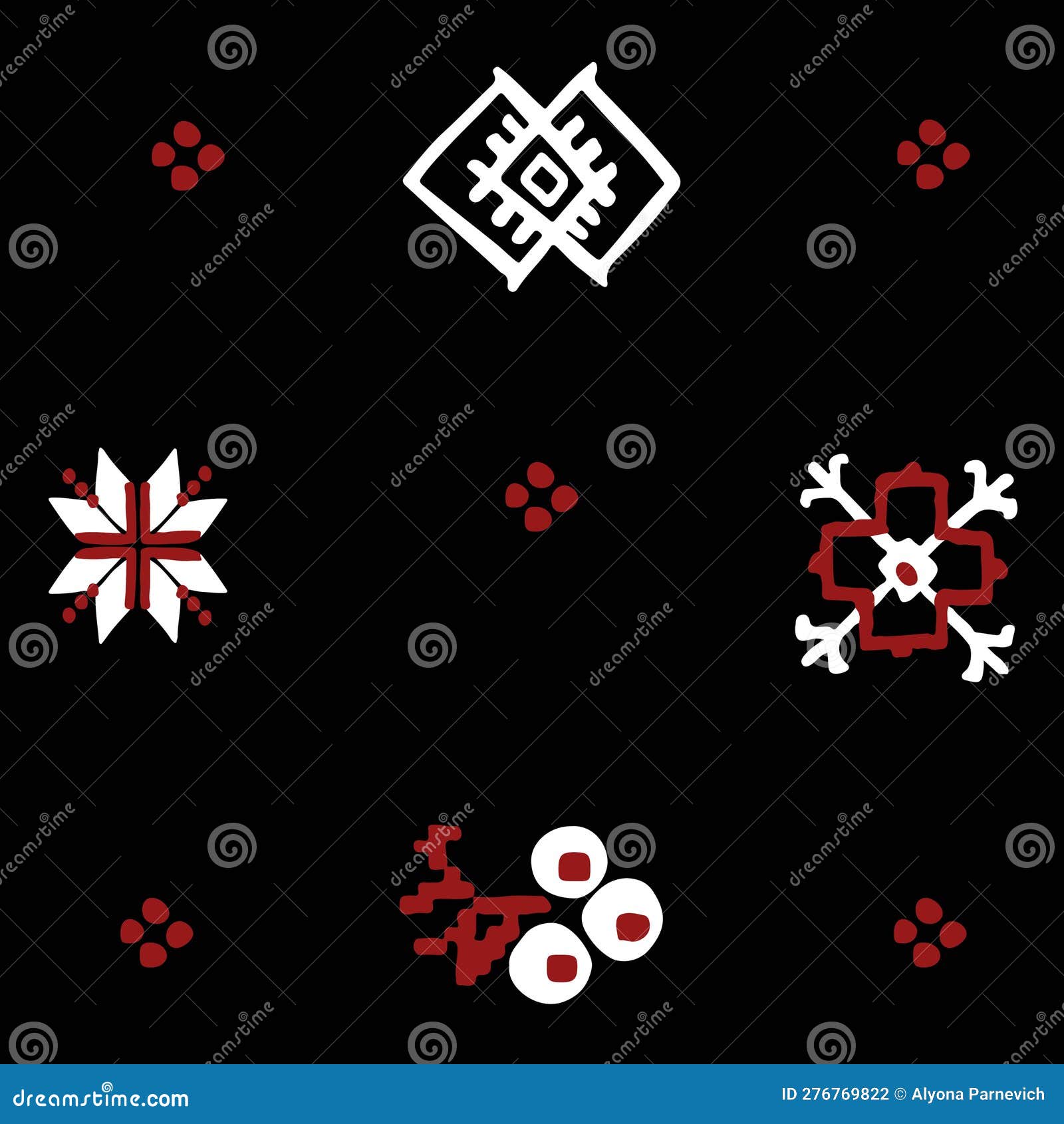 Vector Illustration of Ethnic Ukrainian Seamless Ornamental Geometric ...