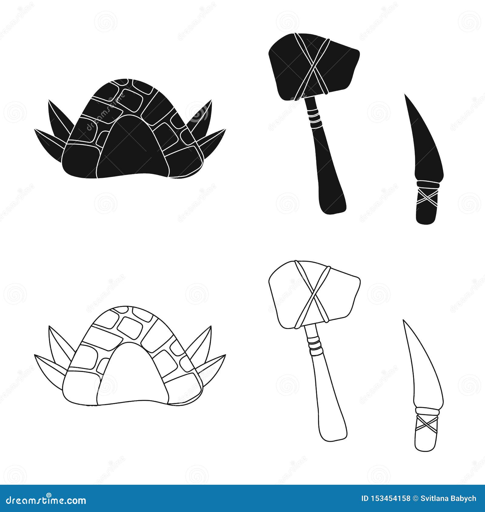 Vector Design of Evolution and Neolithic Logo. Set of Evolution and ...