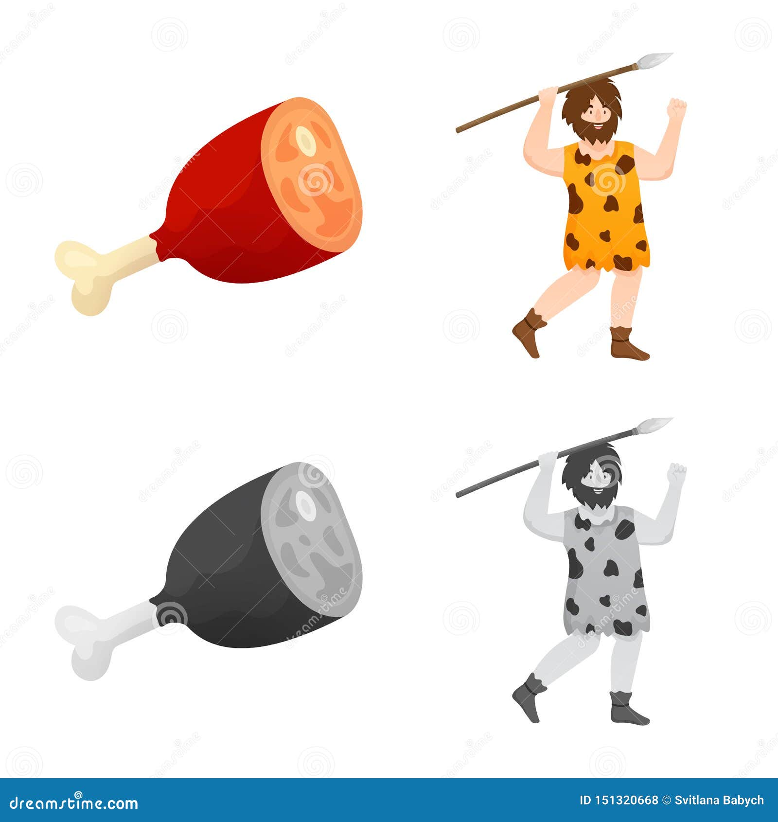 Vector Design of Evolution and Neolithic Logo. Collection of Evolution ...